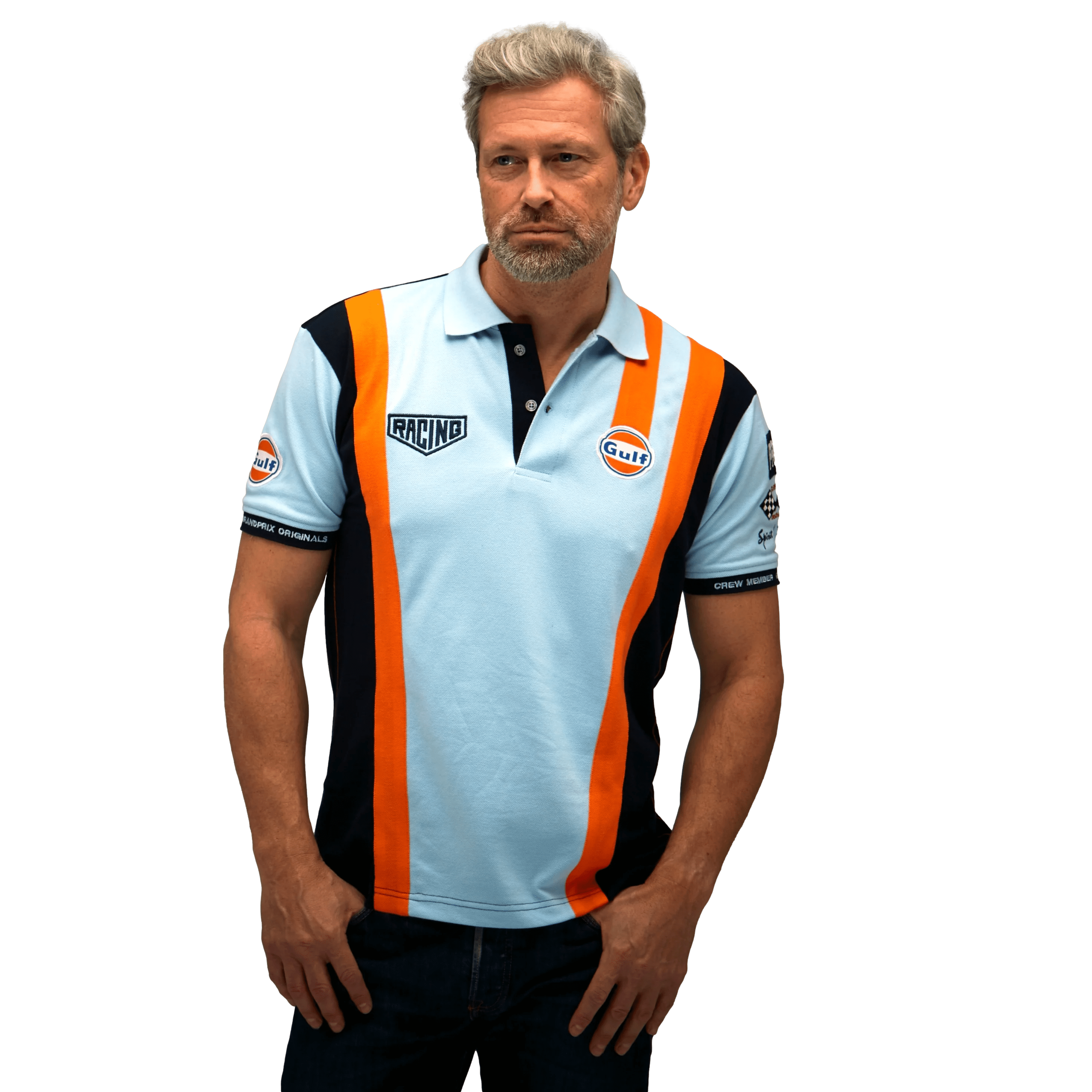 GrandPrix Originals Men's Gulf Racing Team Polo - Gulf Blue - Walmart.com