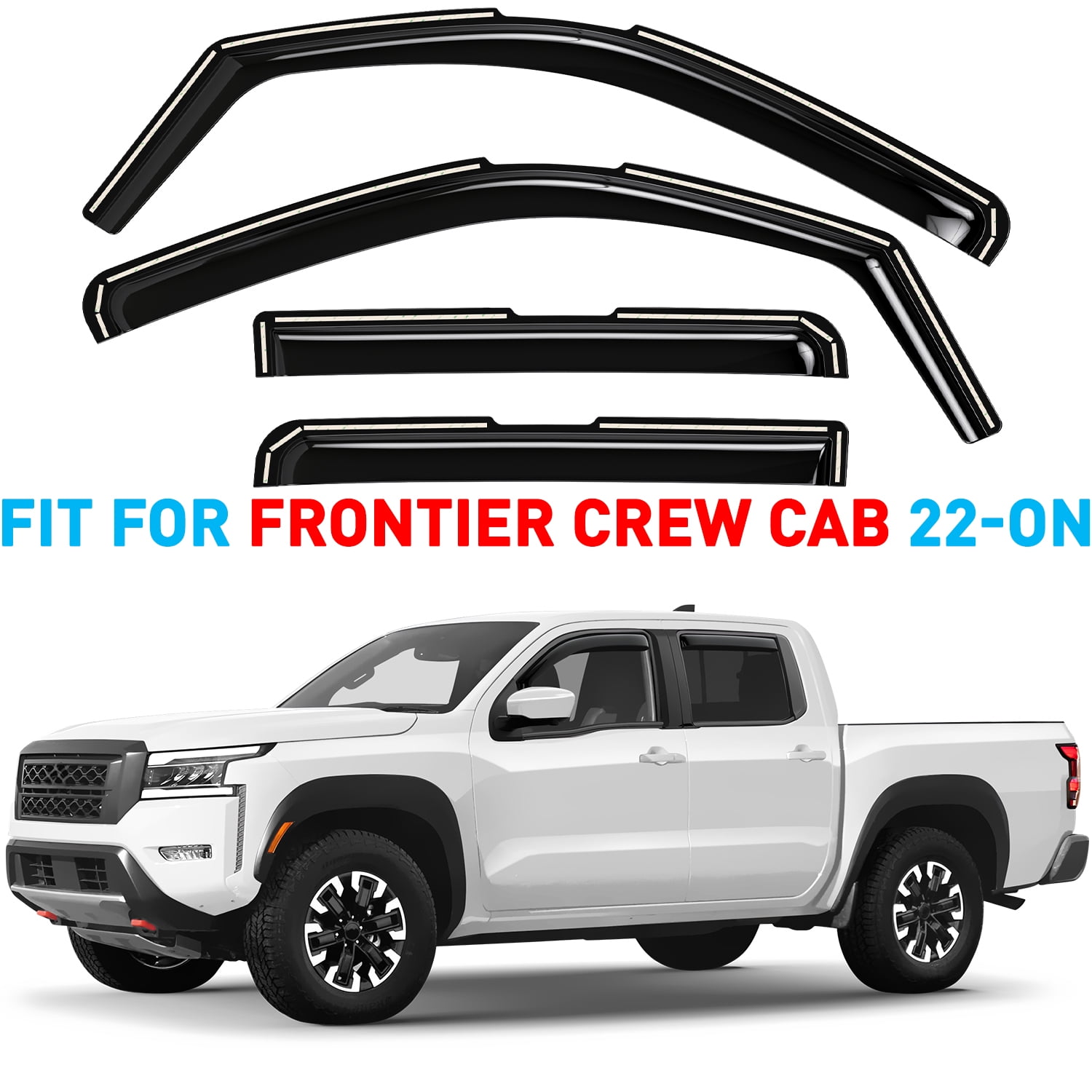 GrandWheel Co Smoke Tinted In-channel Side Window Vent Visor Deflectors ...