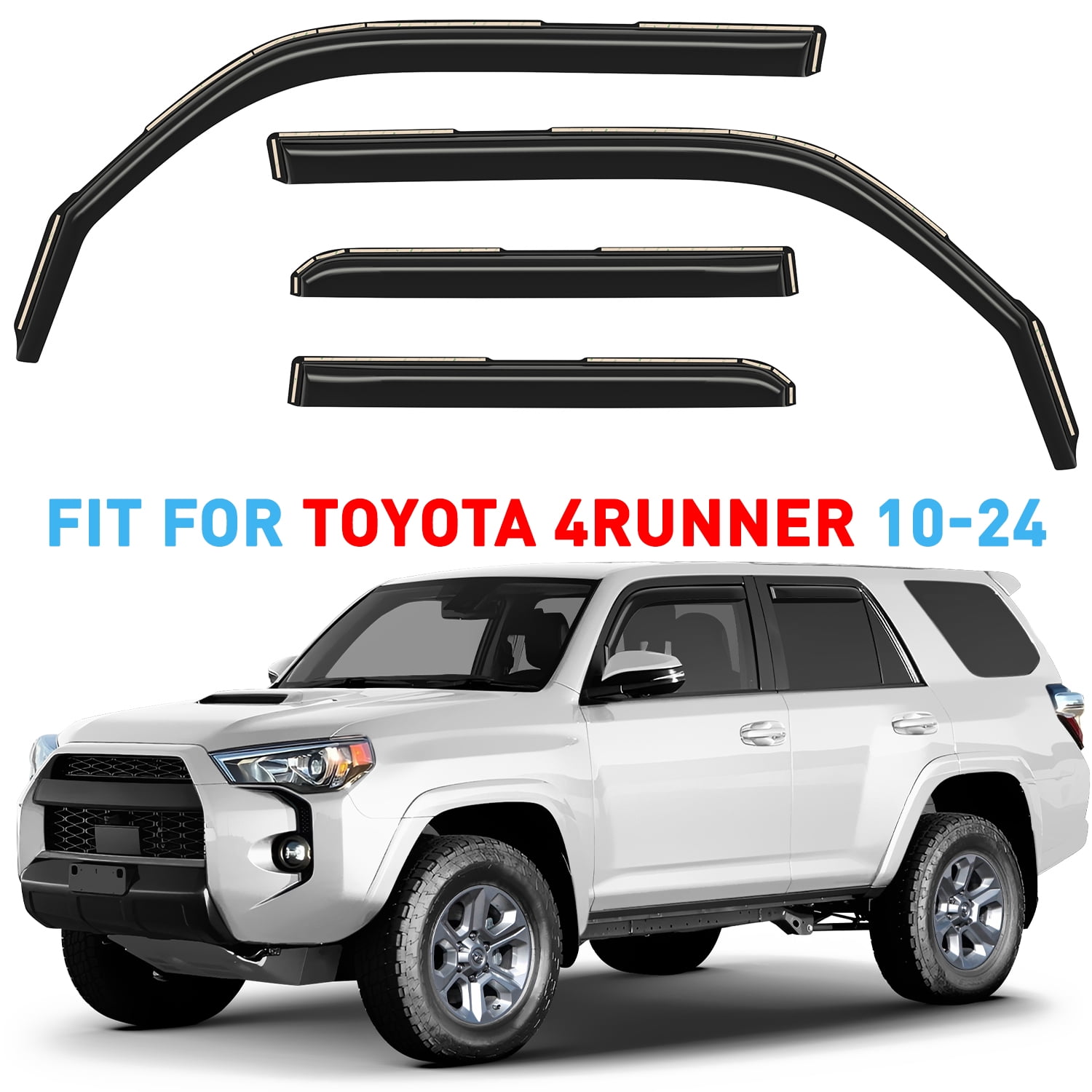 GrandWheel Co Smoke Tinted In-channel Side Window Vent Visor Deflectors ...