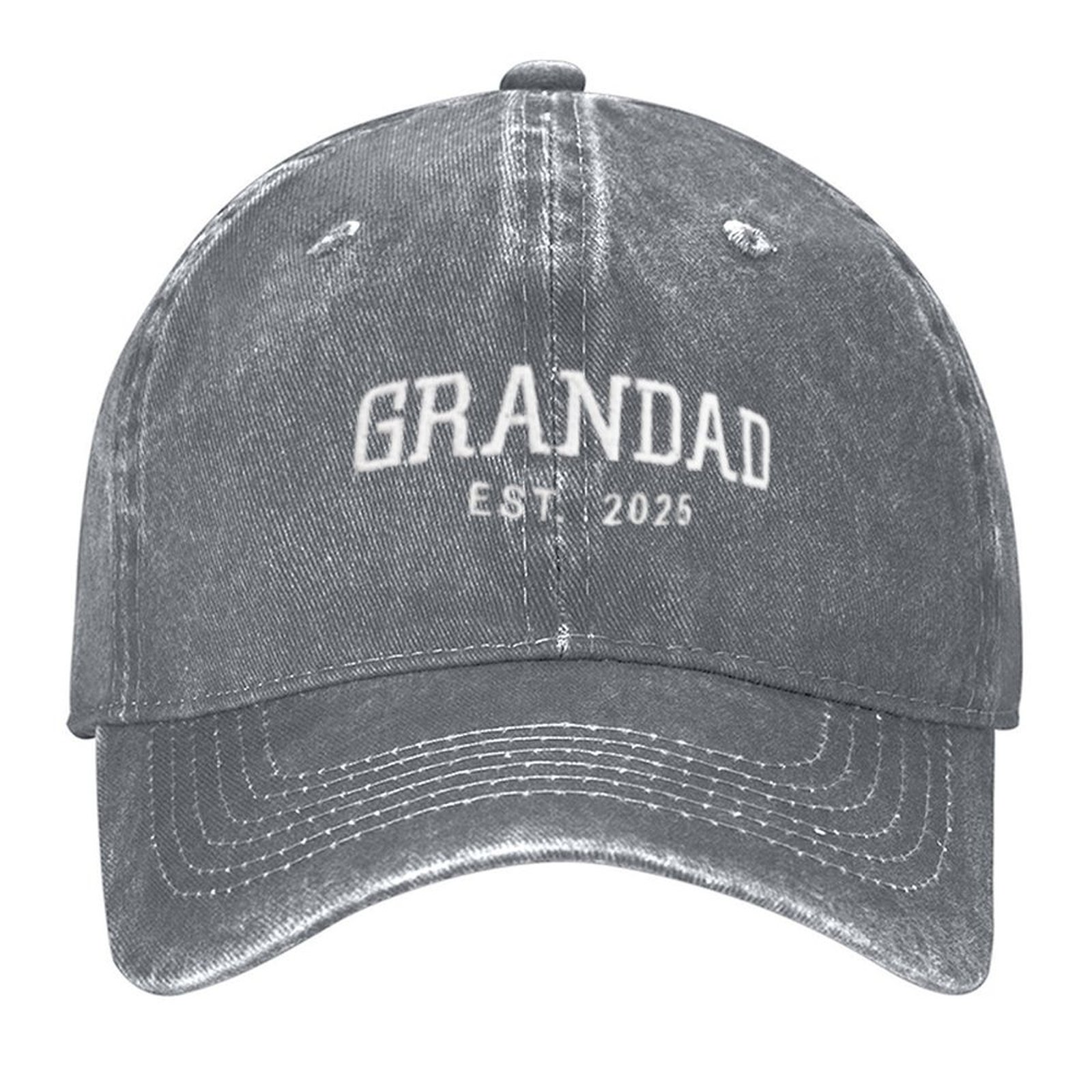 Grandad Hat with Est 2025 Print Vintage Wash Dad Hat Adjustable Curved ...