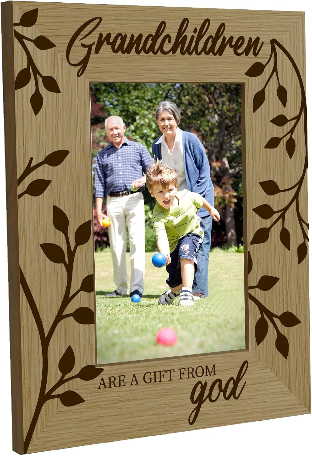 Grandchildren Picture Frame Wood Photo Frames 4 x 6 Engraved Display ...