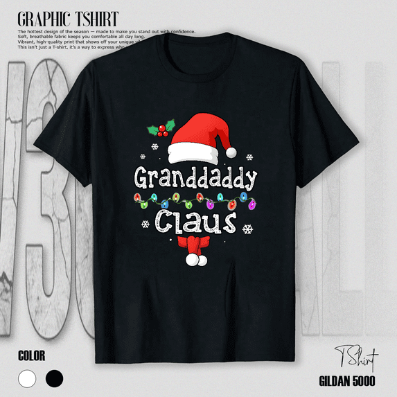 Granddaddy Claus Holiday Hat Matching Family Retro Vintage Unisex T ...
