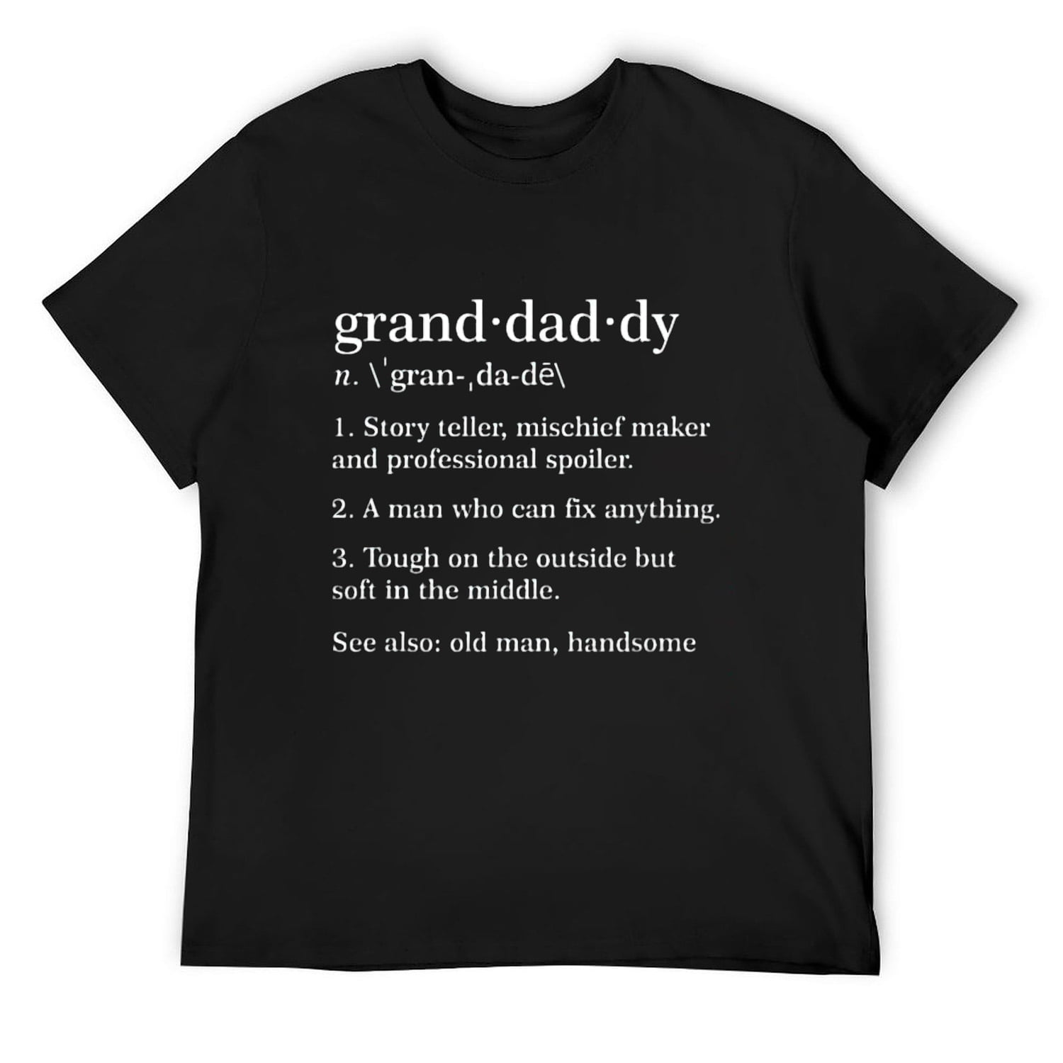 Granddaddy Definition T-Shirt Funny Meaning Grandpa Gift Black 2X-Large ...