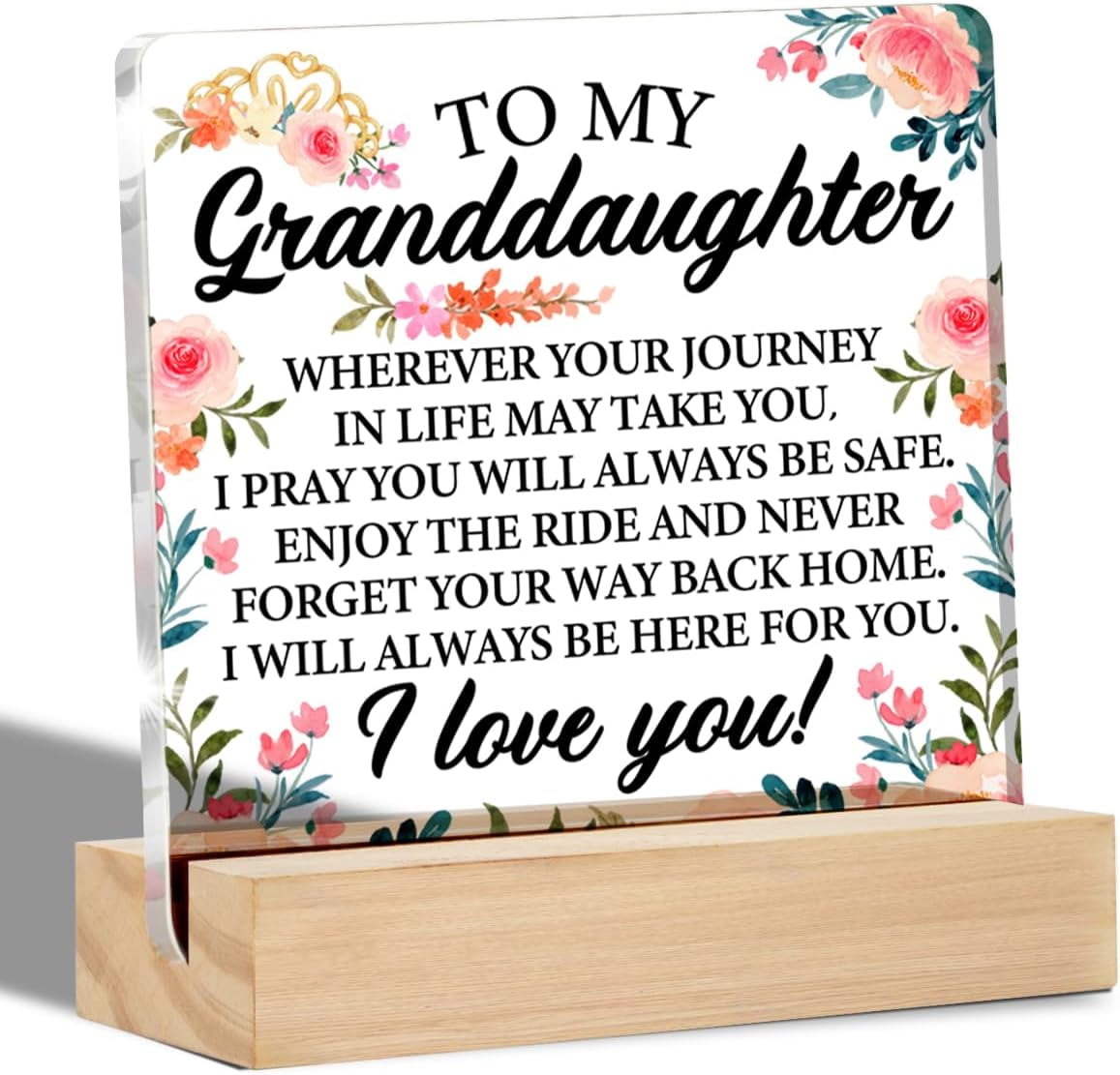 Granddaughter Gifts From Grandma Grandpa, Granddaughter Clear Desk Sign ...