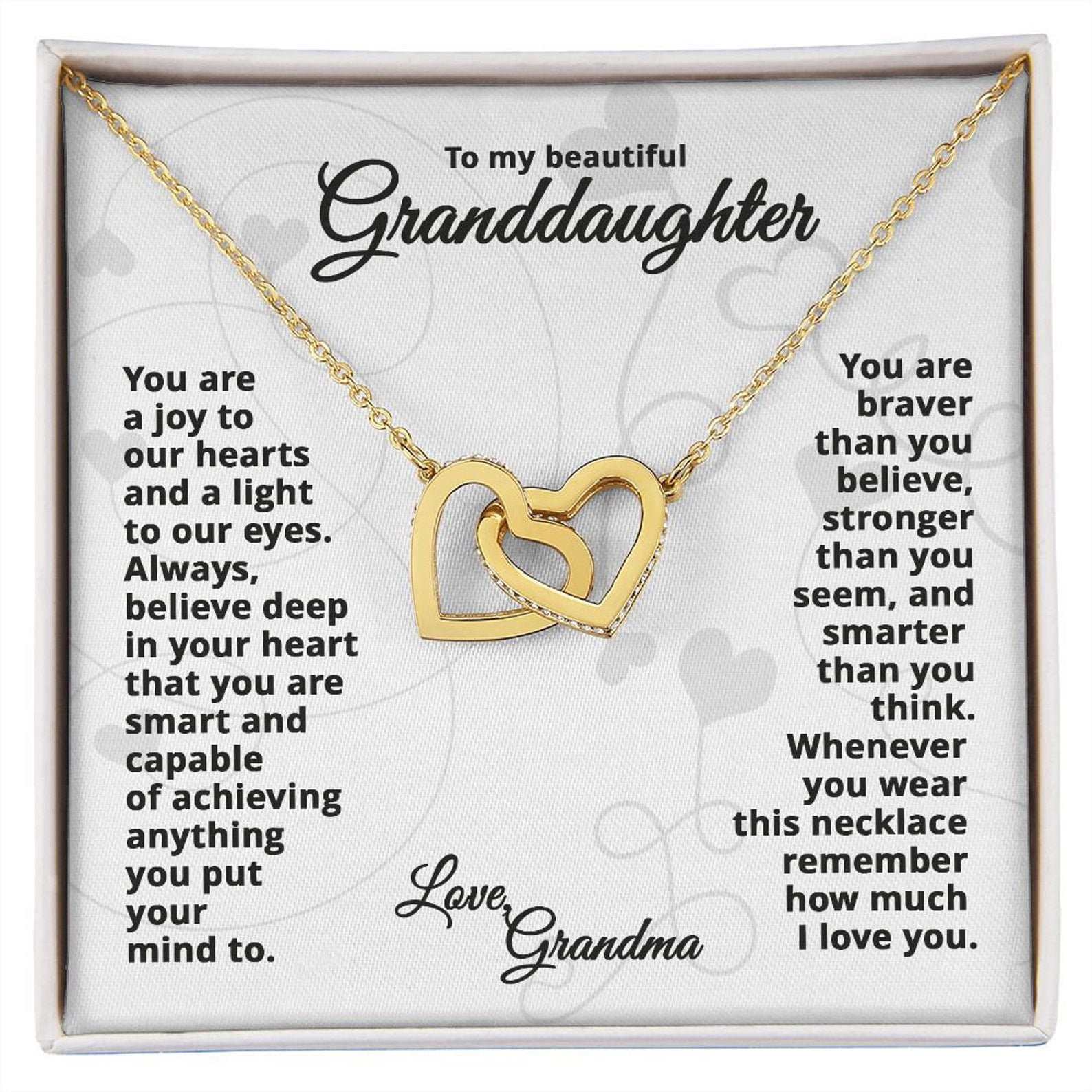Granddaughter Gifts with Message Card and Gift Box, Granddaughter ...