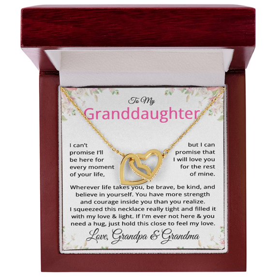 Granddaughter Gifts from Grandma and Grandpa Title: 18K Yellow Gold ...
