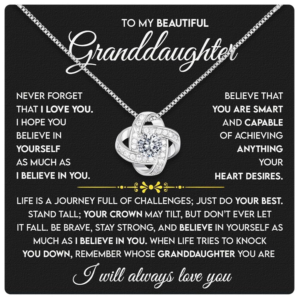 Granddaughter From Grandma Grandpa - To My Granddaughter Necklace With Heartfelt Message ...