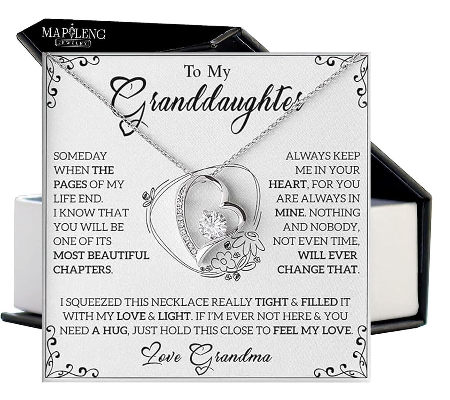 Granddaughter From Grandma Grandpa - To My Granddaughter Necklace With ...
