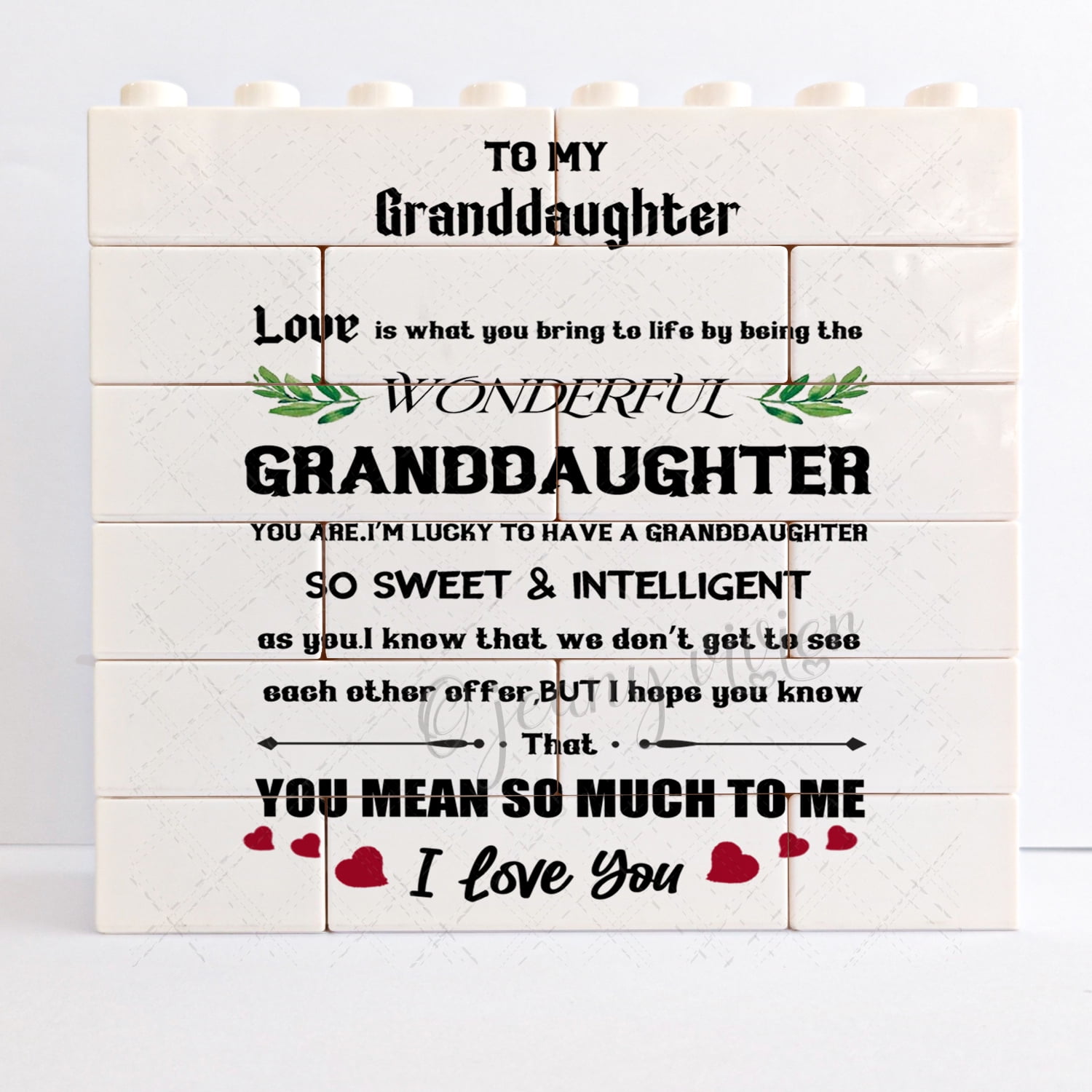 To My Granddaughter From Grandma Grandpa Novelty Decorative Sign/Plaque ...