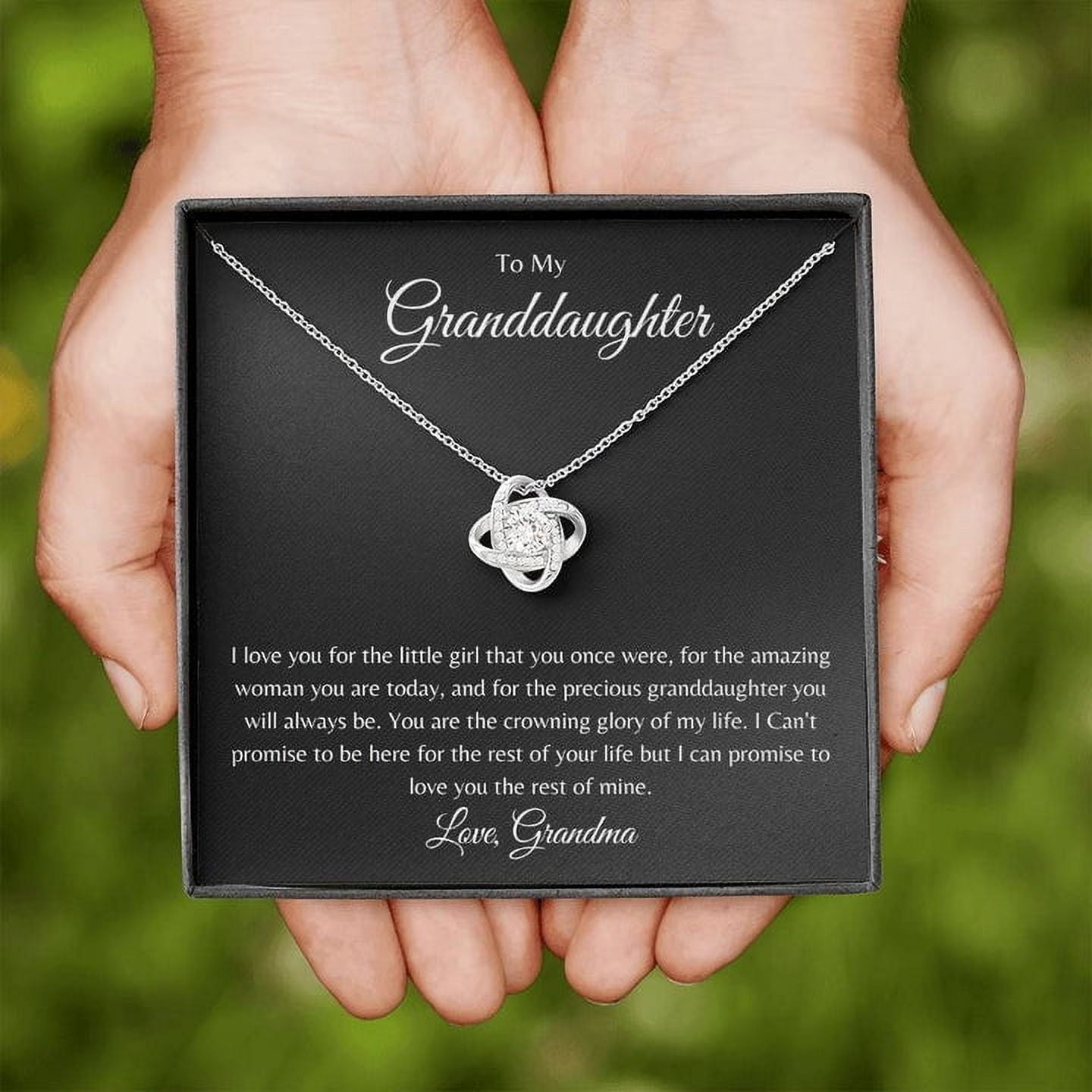 Granddaughter | Grandma | My Crown Love Knot Necklace Standard Box ...