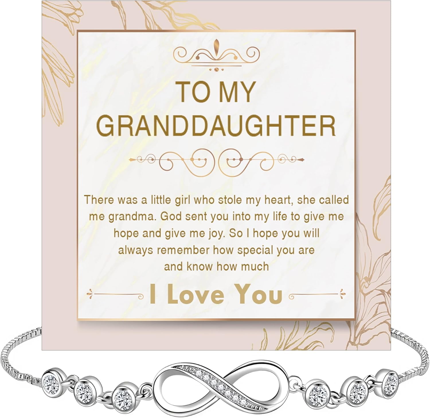 Granddaughter Infinity Heart Bracelet, Granddaughter Bracelet, Jewelry ...