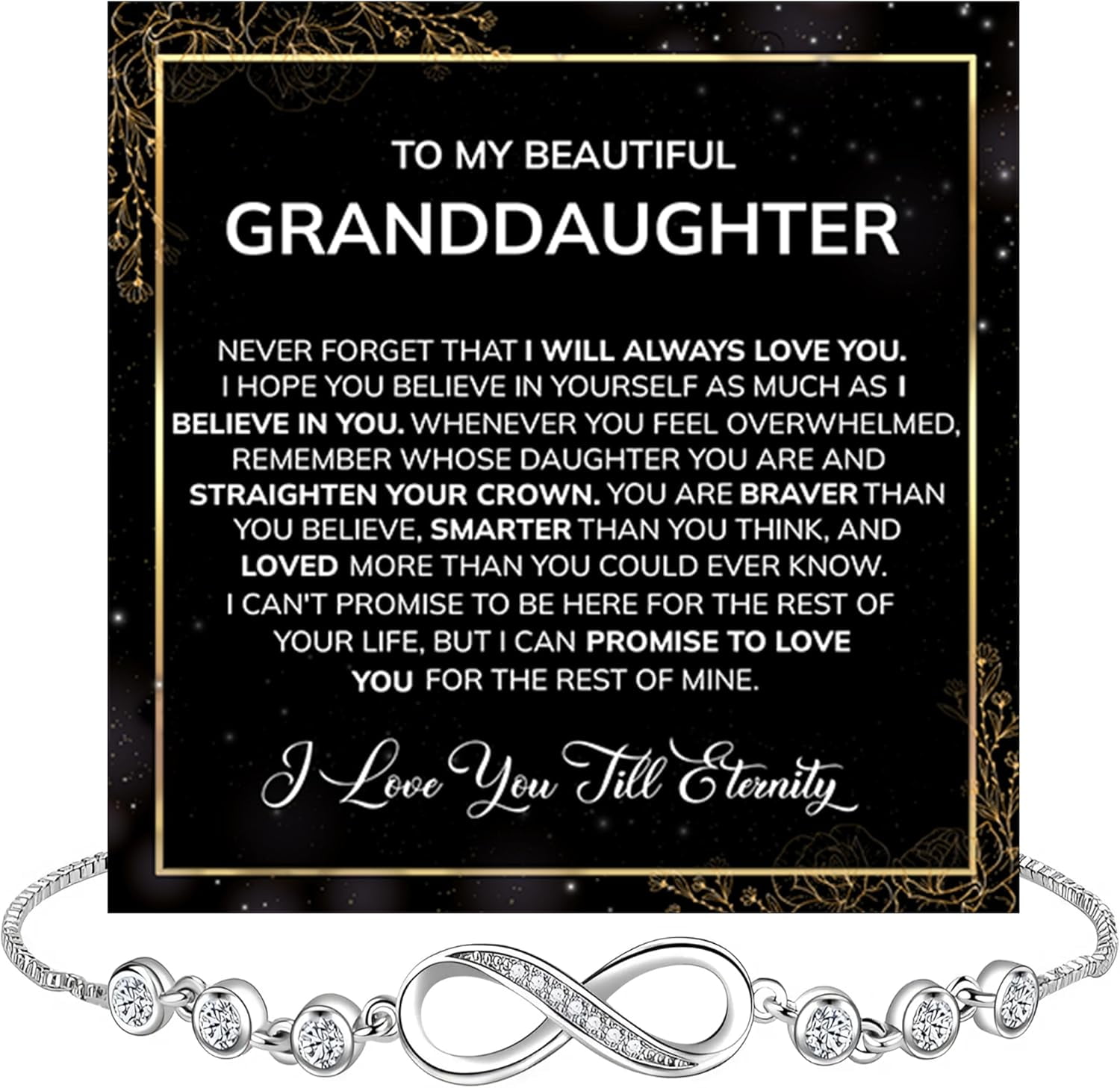 Granddaughter Infinity Heart Bracelet, Granddaughter Bracelet, Jewelry ...