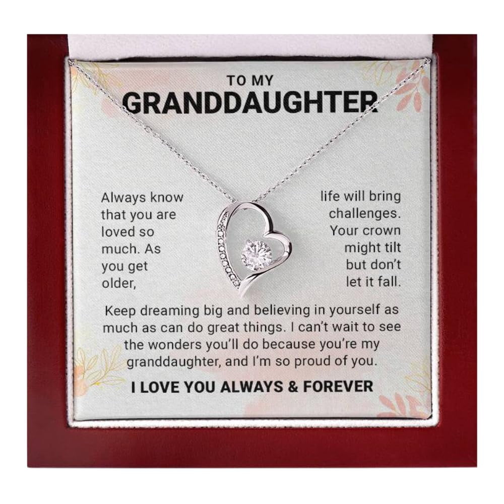 To My Granddaughter Necklace From Grandma Grandmother Or Grandpa ...
