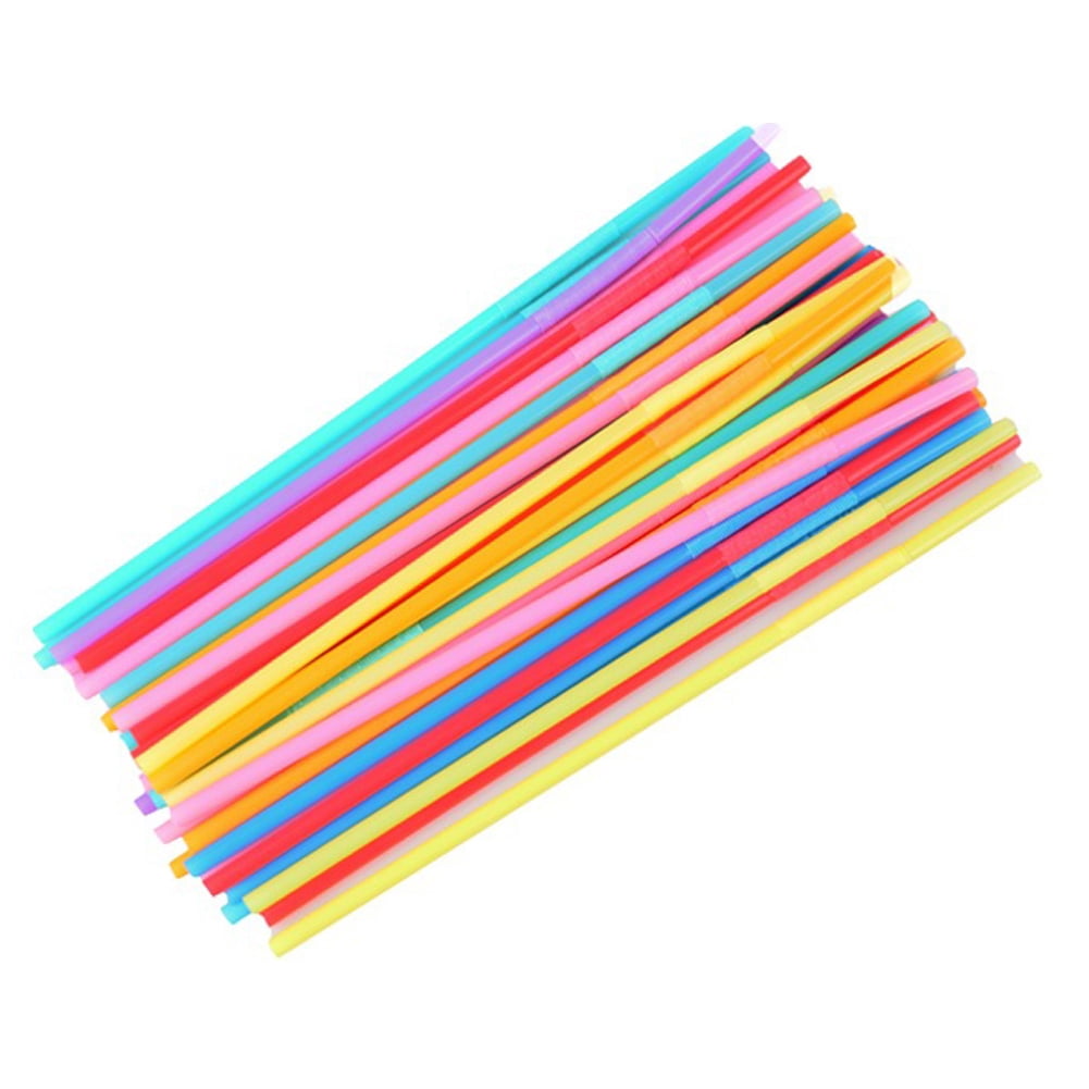 Grandest Birch 100Pcs DIY Disposable Bendable Wine Beverage Straws ...