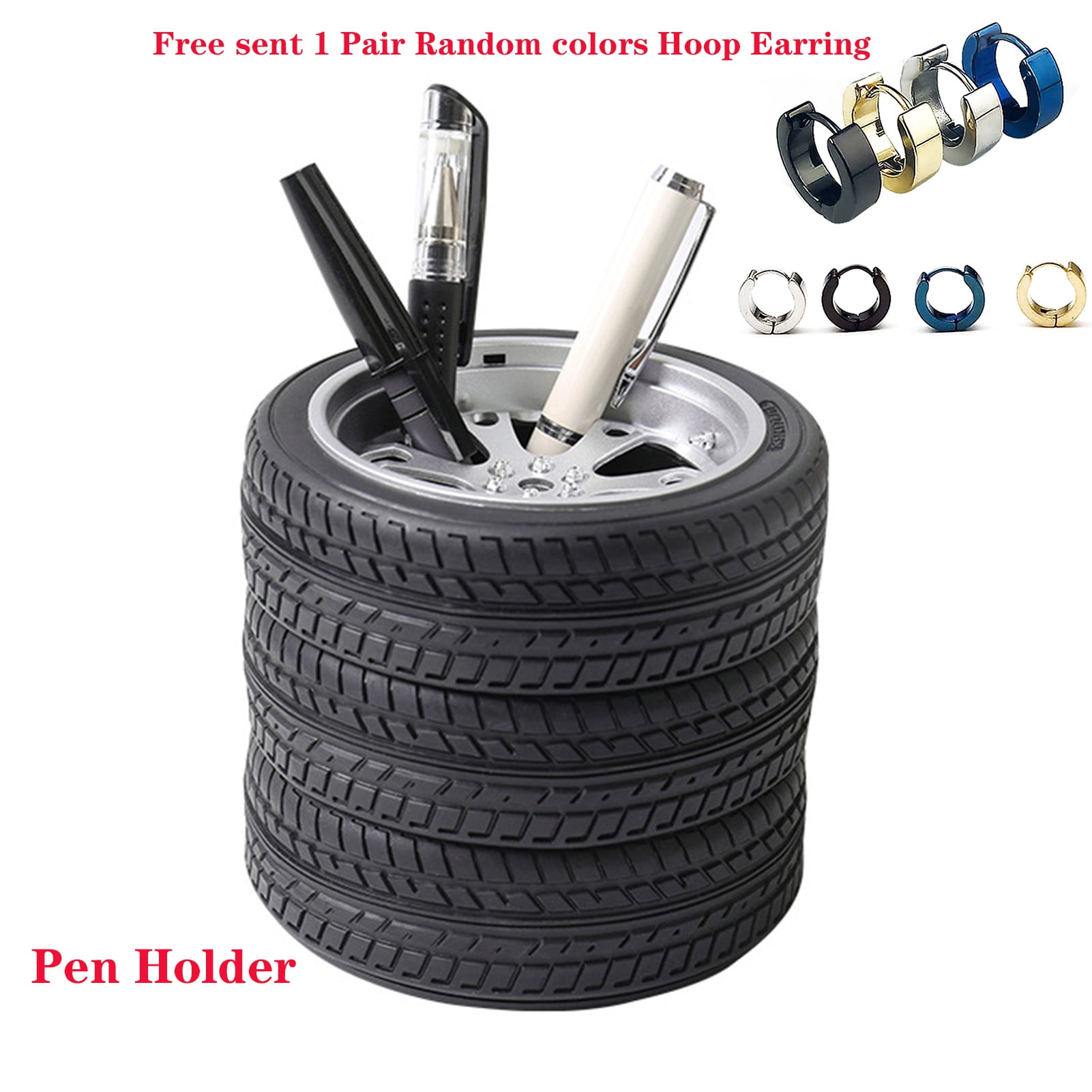 Grandest Birch 1PC Pen Holder Car Tire Shaped Design Realistic Fine ...
