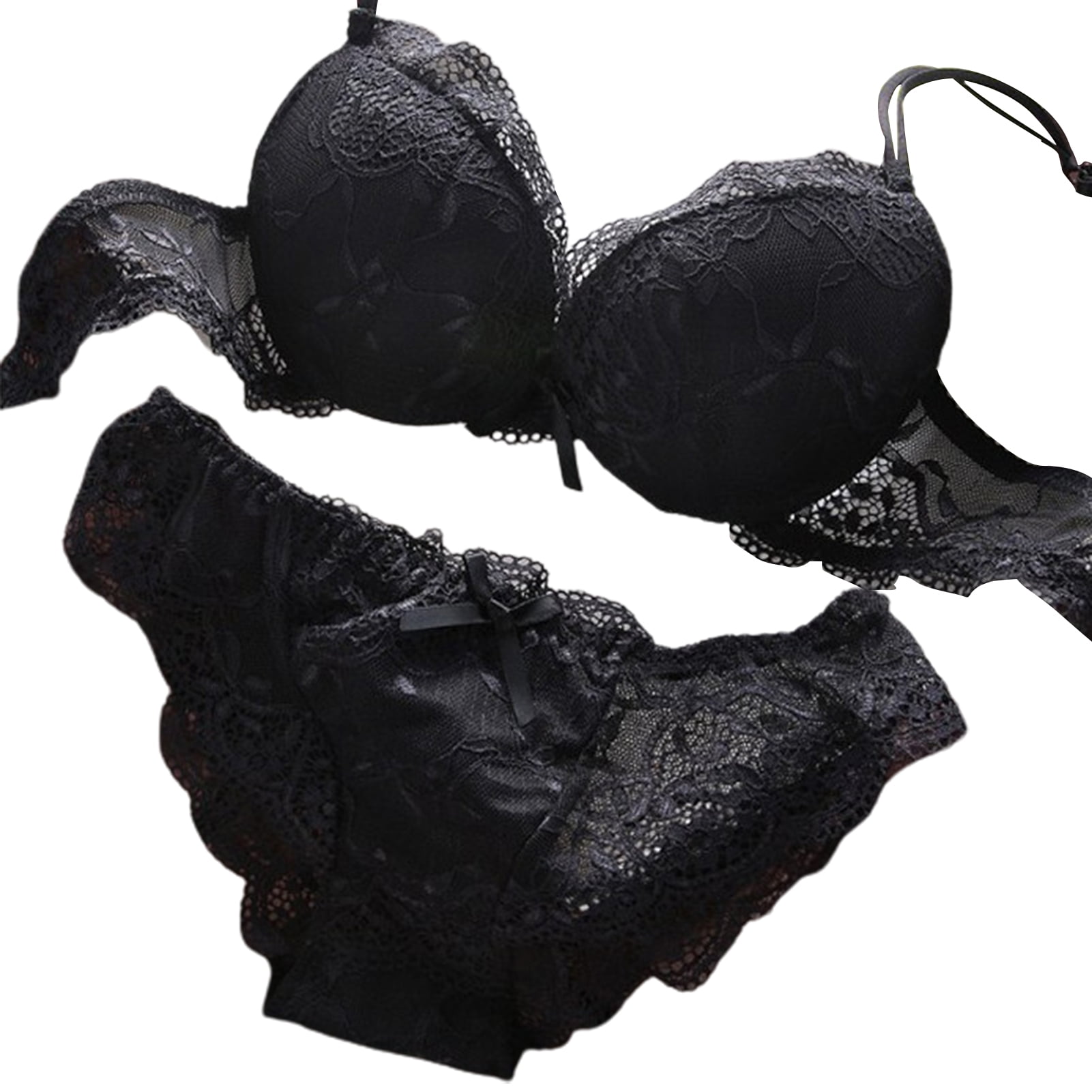 Grandest Birch 2 Sets Women Underwear Set Bra Panties Set Lace Push Up ...