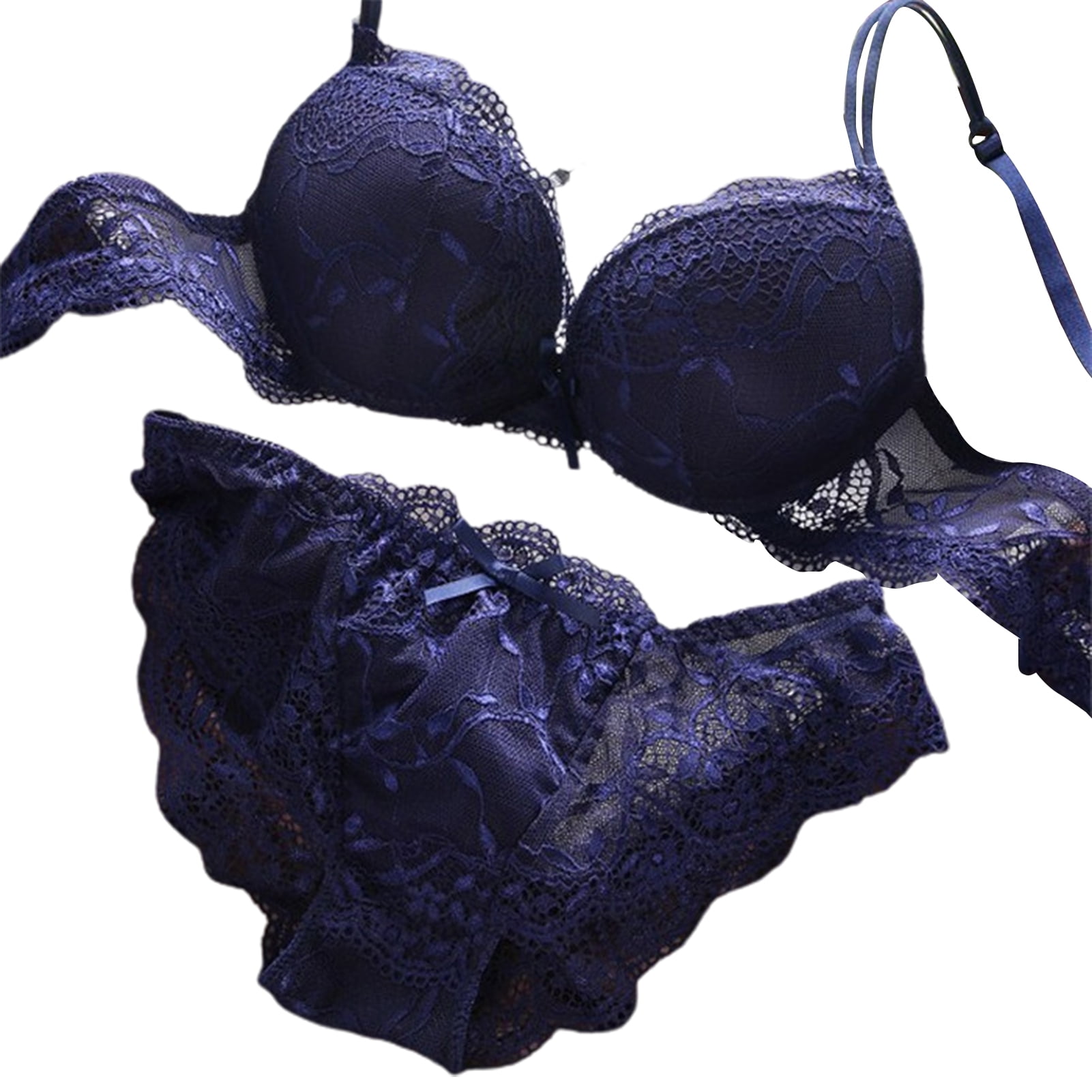 Grandest Birch 2 Sets Women Underwear Set Bra Panties Set Lace Push Up ...