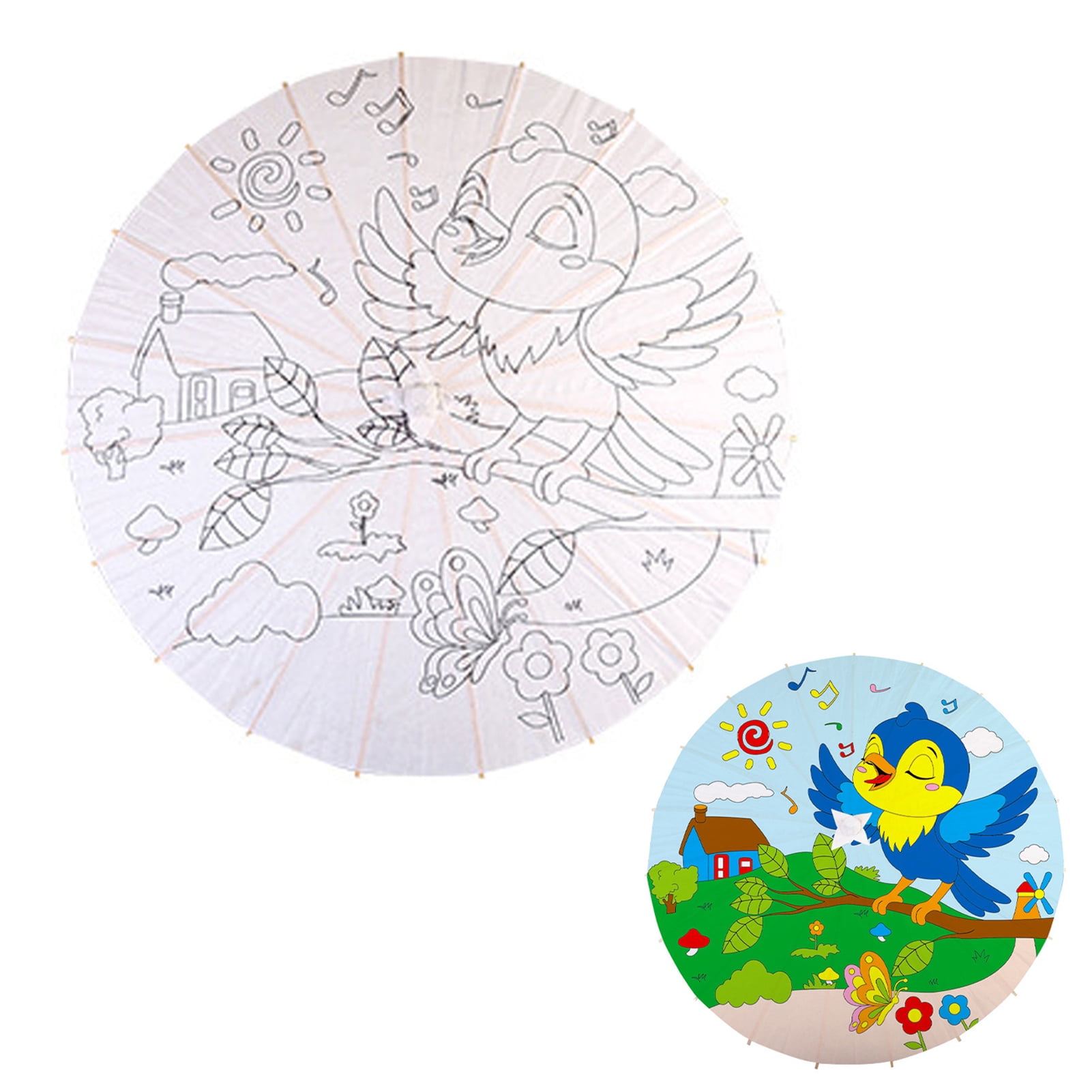 Grandest Birch 3PCS Chinese Vintage DIY Paper Umbrella Wedding Decor ...