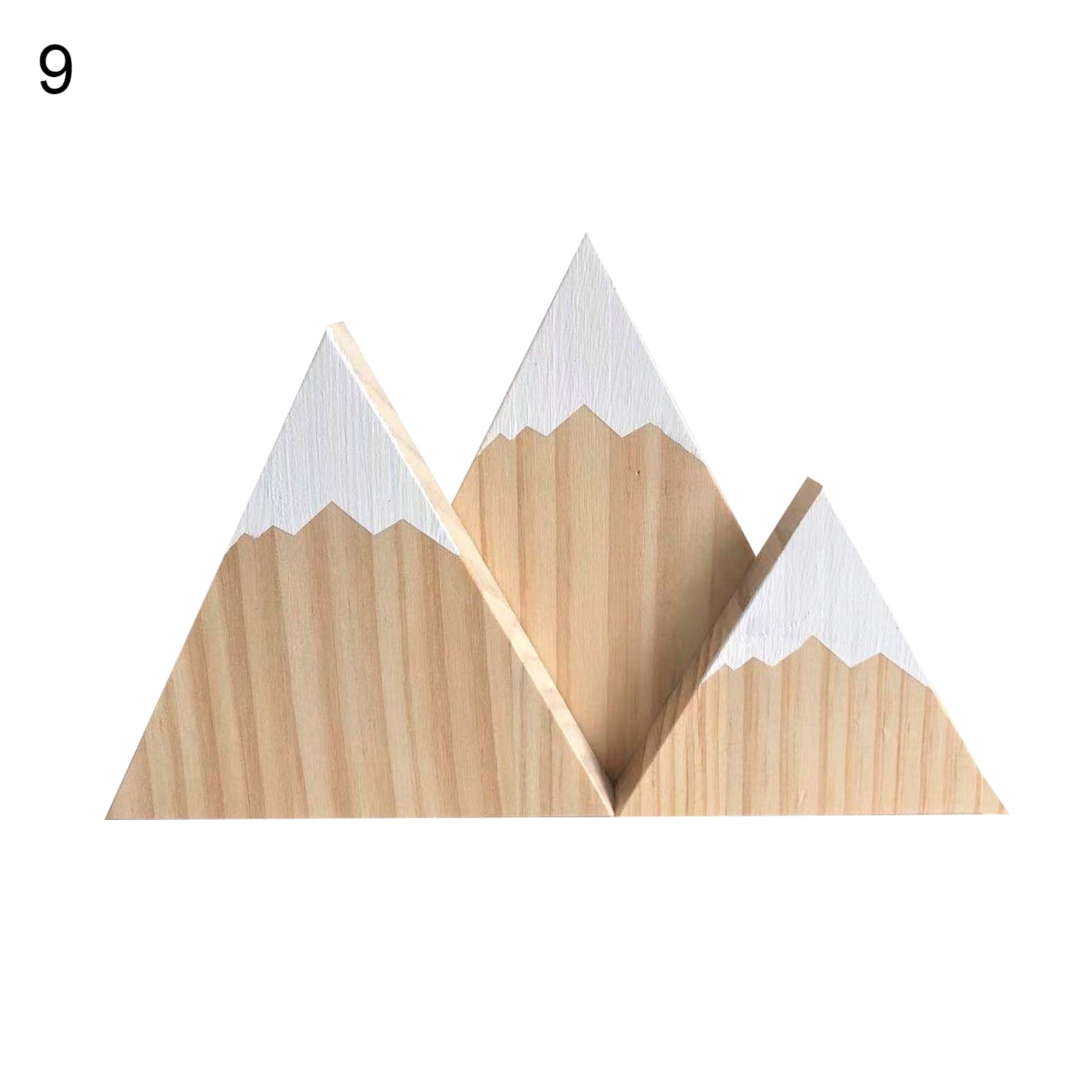 Grandest Birch 3Pcs/Set Wood Ornaments Snow Mountain Shape Photo Props ...