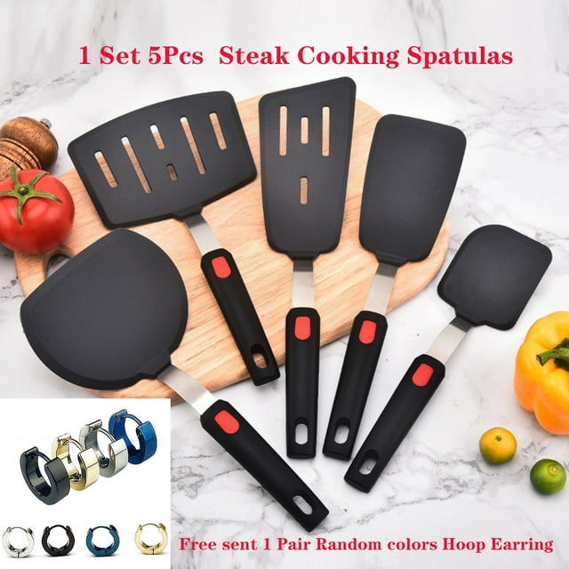 Grandest Birch 5 Pcs Cooking Spatulas Turner Heat-resistant Food Grade ...