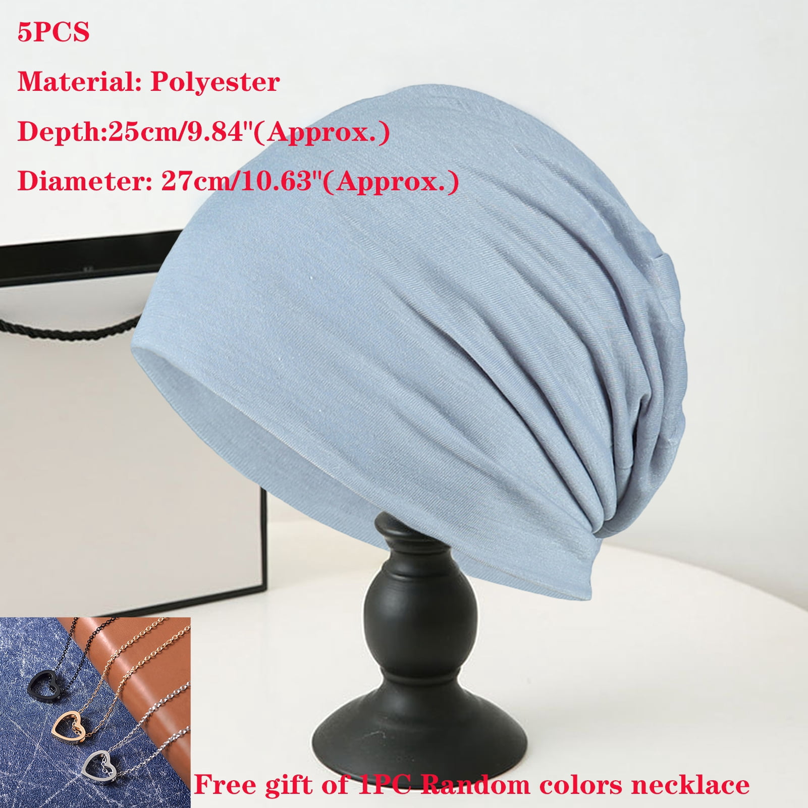 Grandest Birch 5PCS Unisex Solid Color Elastic Thin Hat Street Dance ...
