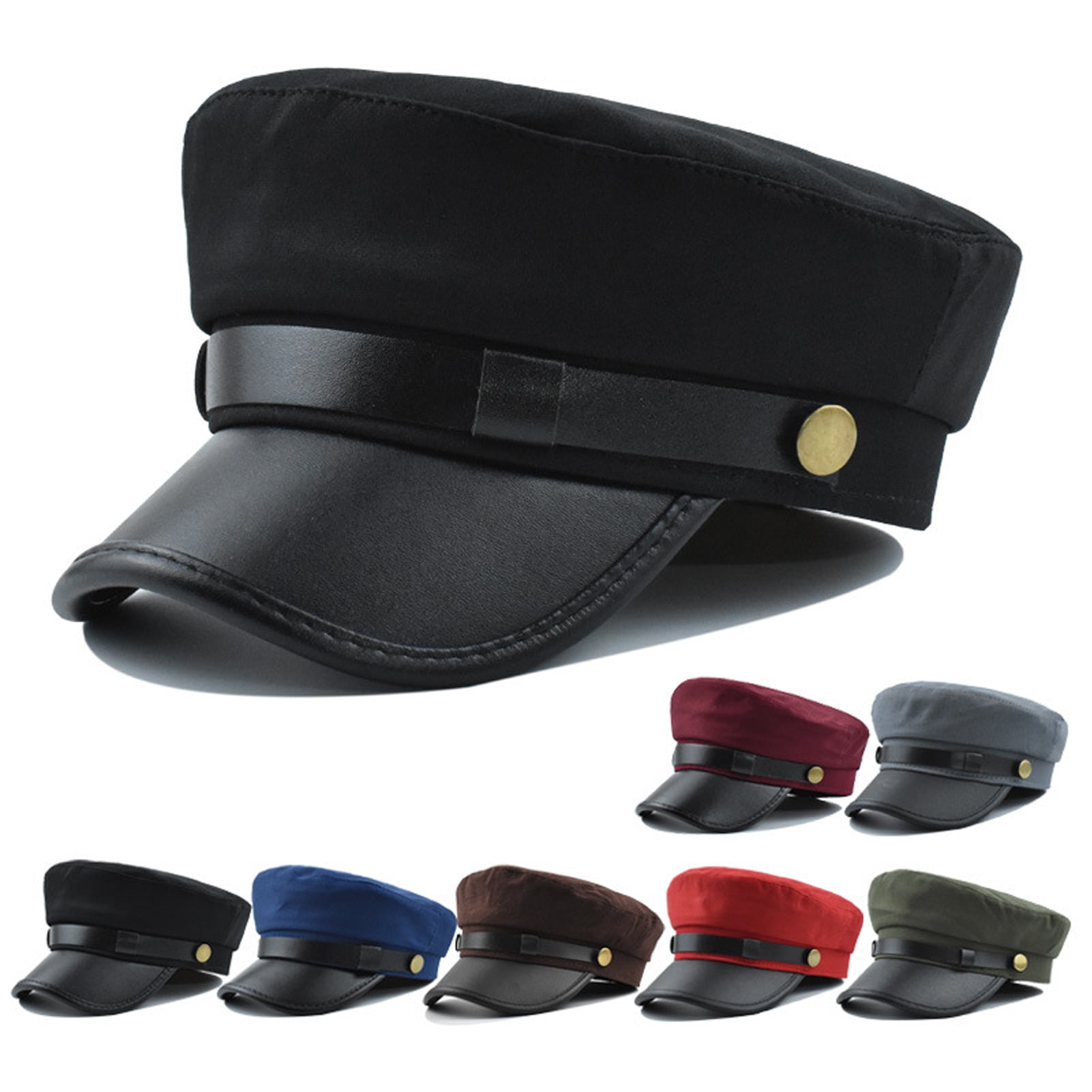 Grandest Birch Beret Cap Solid Color Wide Brim Retro Style Casual Cap ...