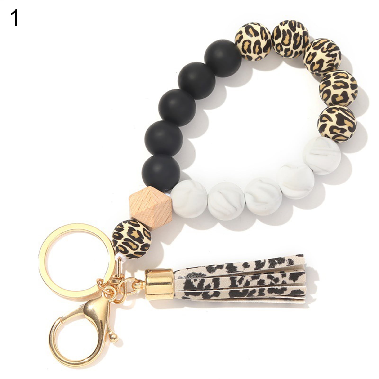 Grandest Birch Bracelet Keyring Decorative Stretchy Beaded Portable ...