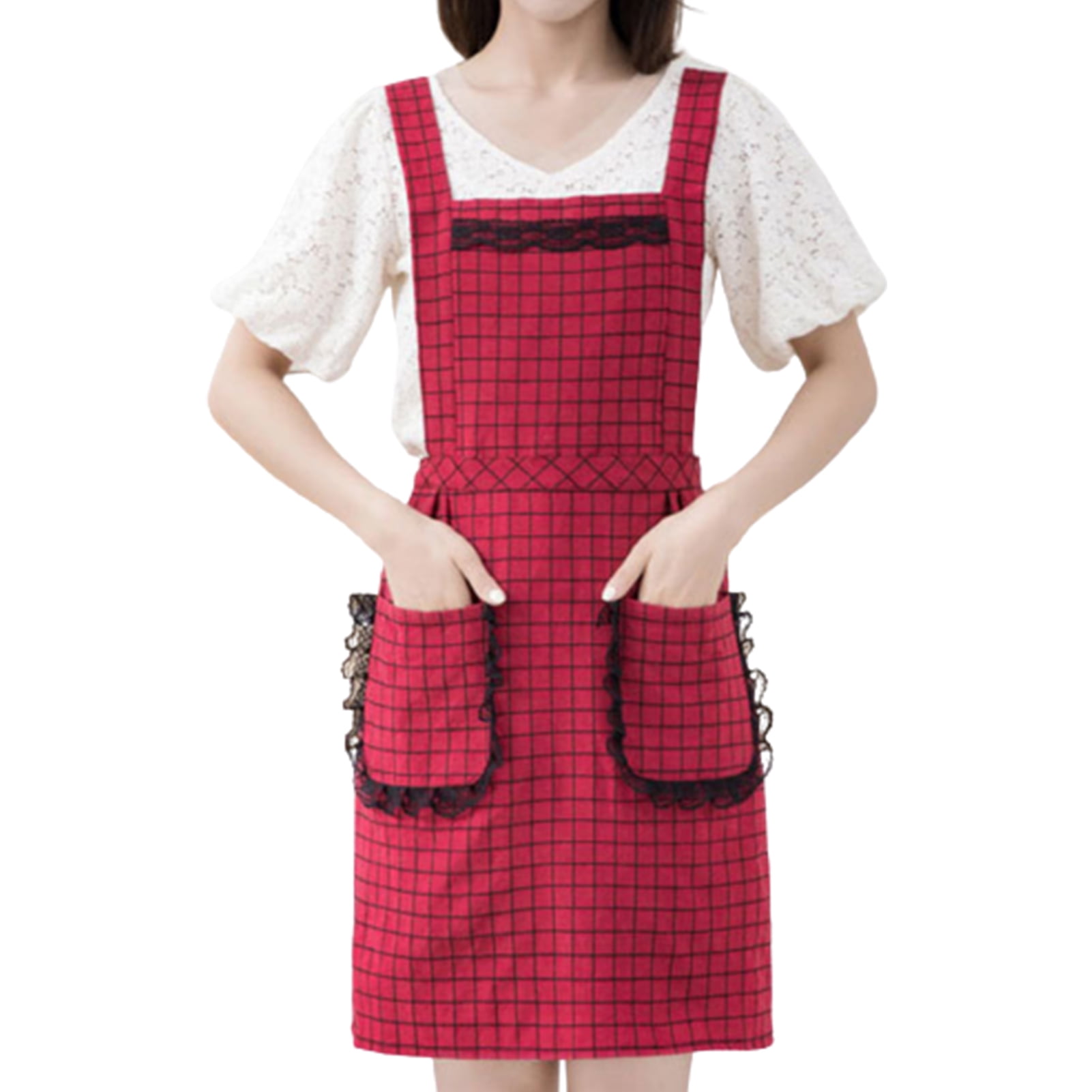 Grandest Birch Cooking Apron Lace Rim Waterproof Fabric Anti-fouling ...