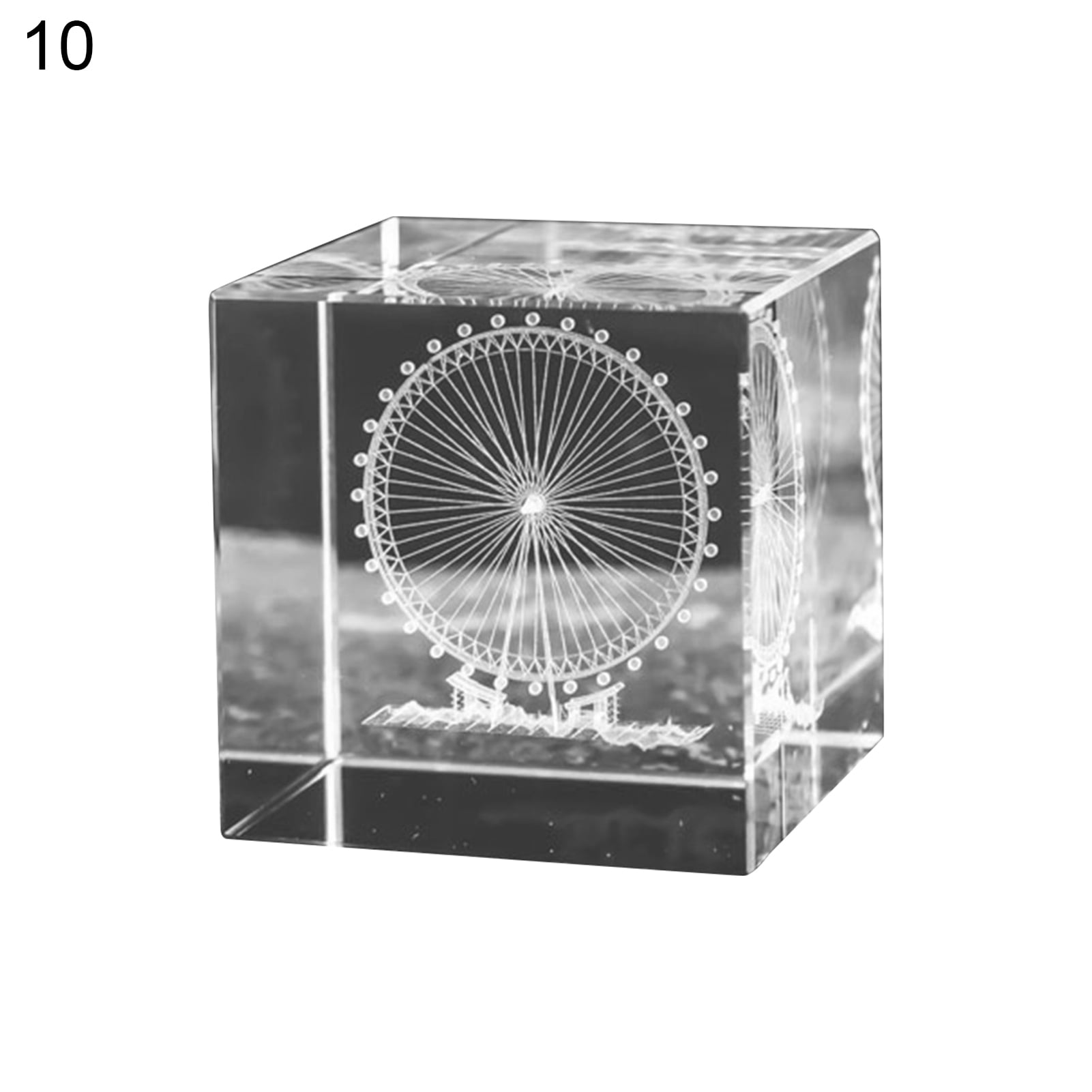 Grandest Birch Cube Prism Decor Ornamental Smooth Surface Modern Style ...