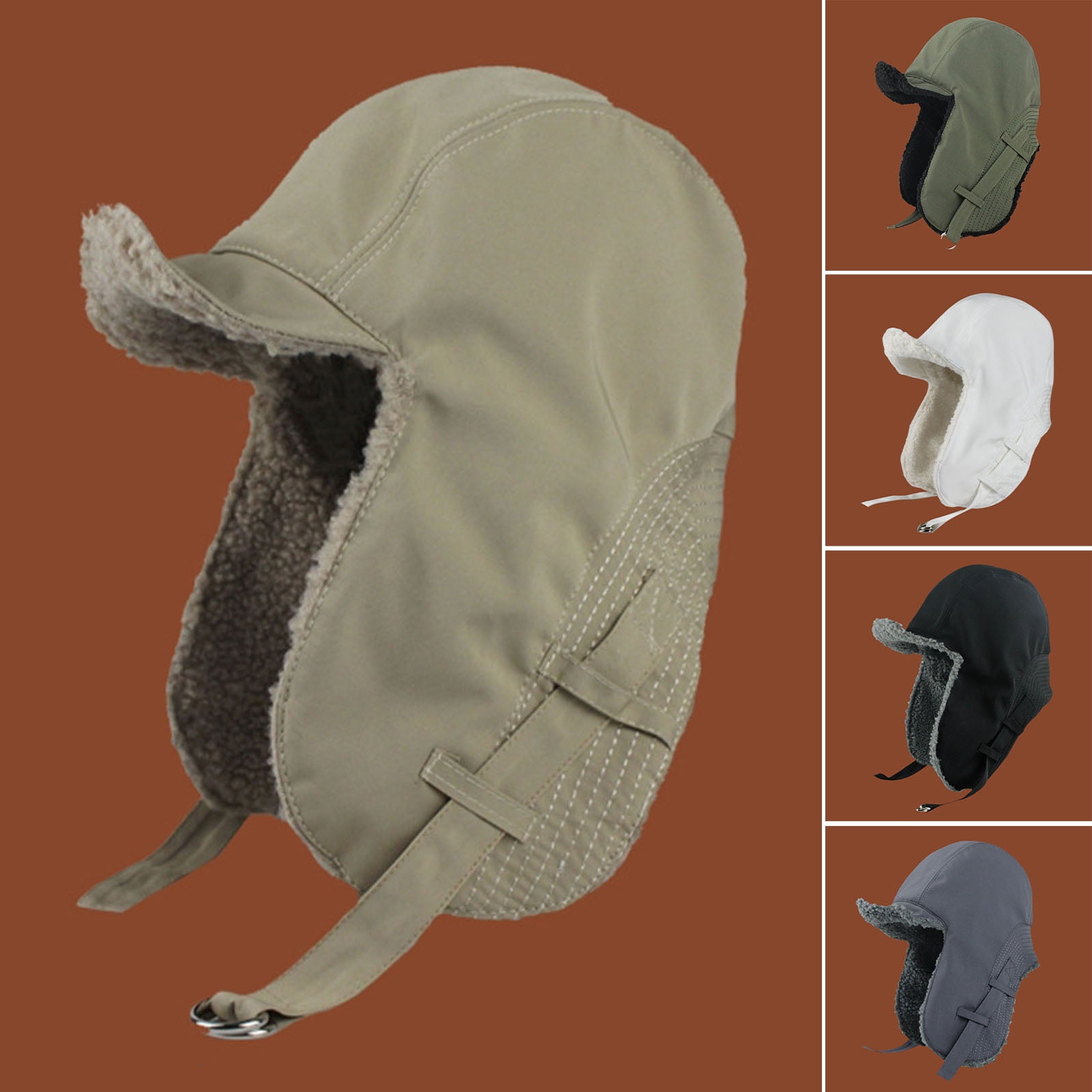 Grandest Birch Ear Flap Hat Wide Brim Thicken Windproof Ear Protection ...