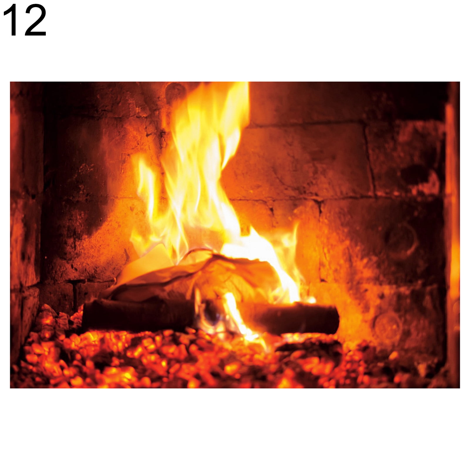 Grandest Birch Fireplace Burning Firewood Studio Photography Photo ...