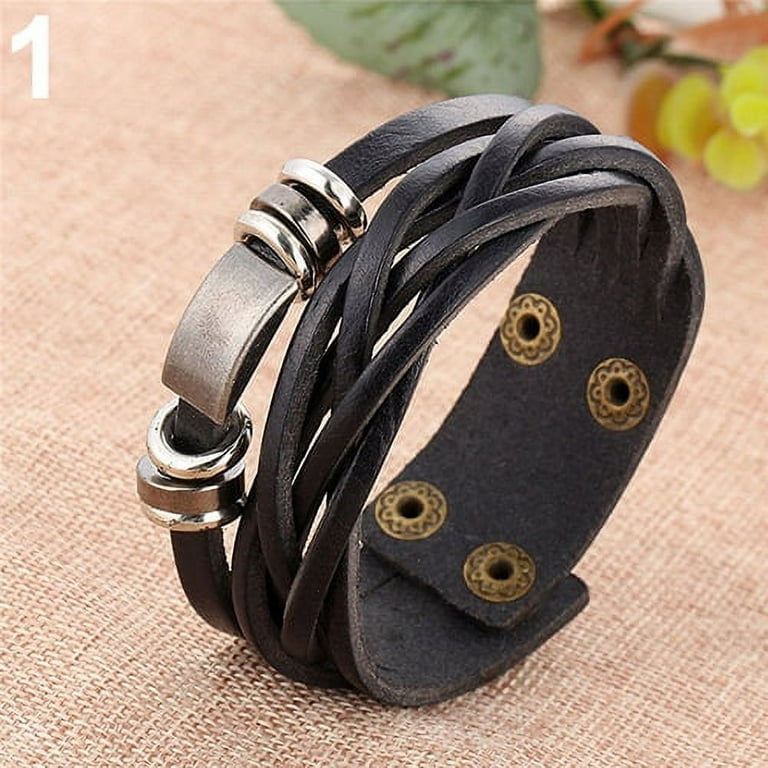 Faux leather cuff bracelet store