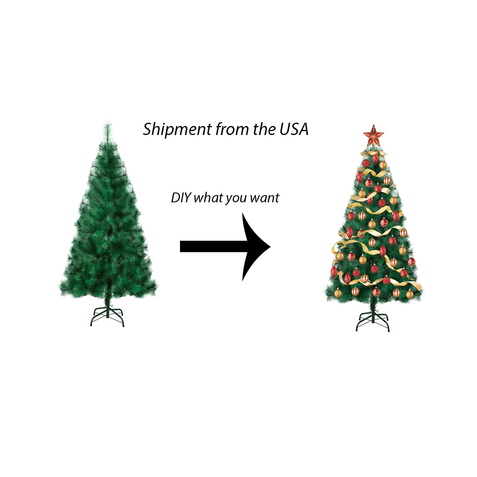Grandest Birch (Shipment from the USA)5Ft Artificial PVC Christmas Tree ...