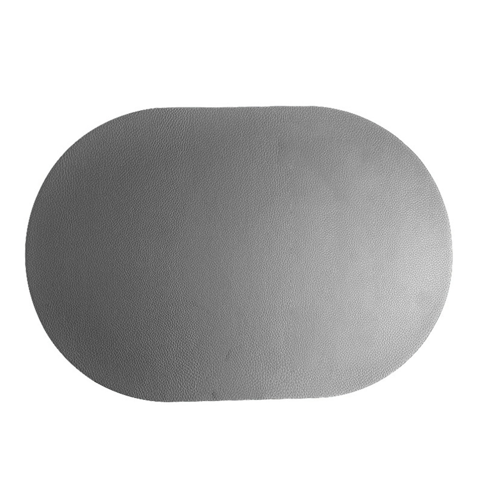 Grandest Birch Table Mat Non-slip Wipeable Faux Leather Oval Shape ...