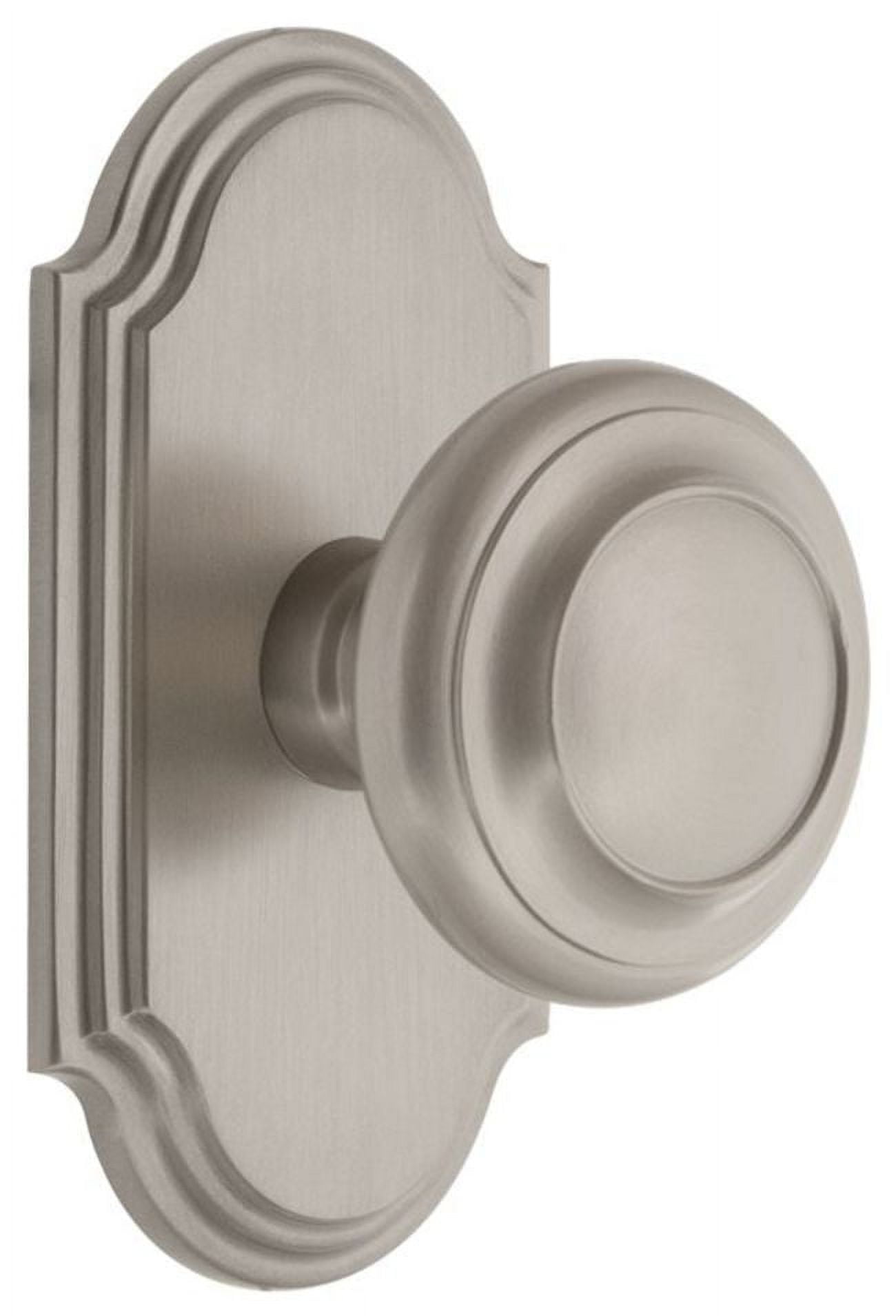 Grandeur Arccir_Sd_Na Arc Solid Brass Single Dummy Door Knob - Nickel - Walmart.com