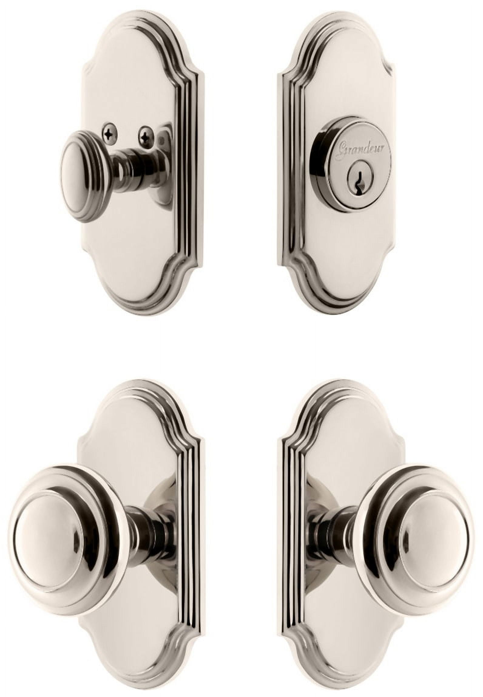 Grandeur Arccir_Sp_Eset_238 Arc Solid Brass Single Cylinder Keyed Entry ...