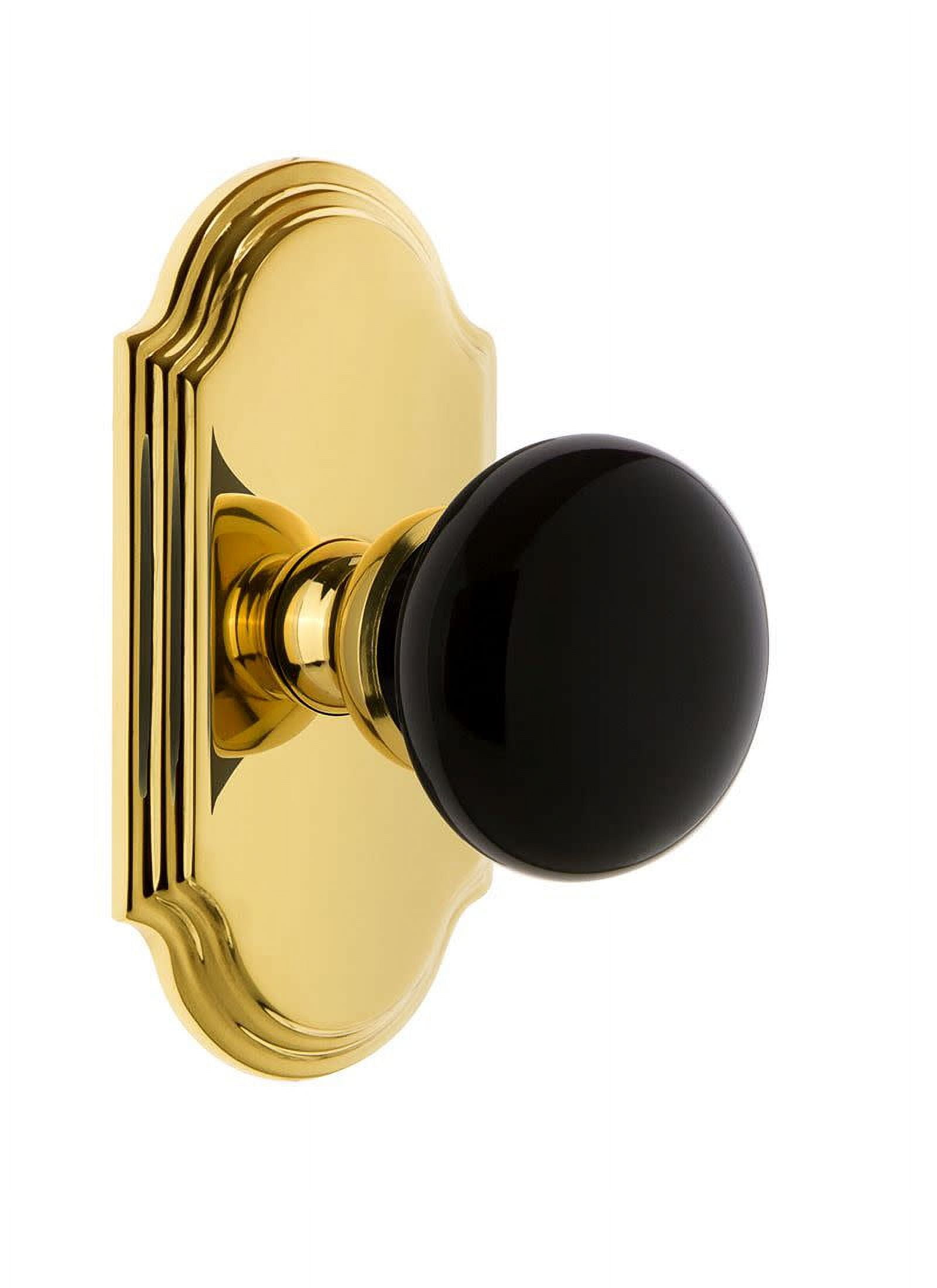 Grandeur Arccov_Psg_238 Arc Solid Brass Rose Passage Door Knob Set ...