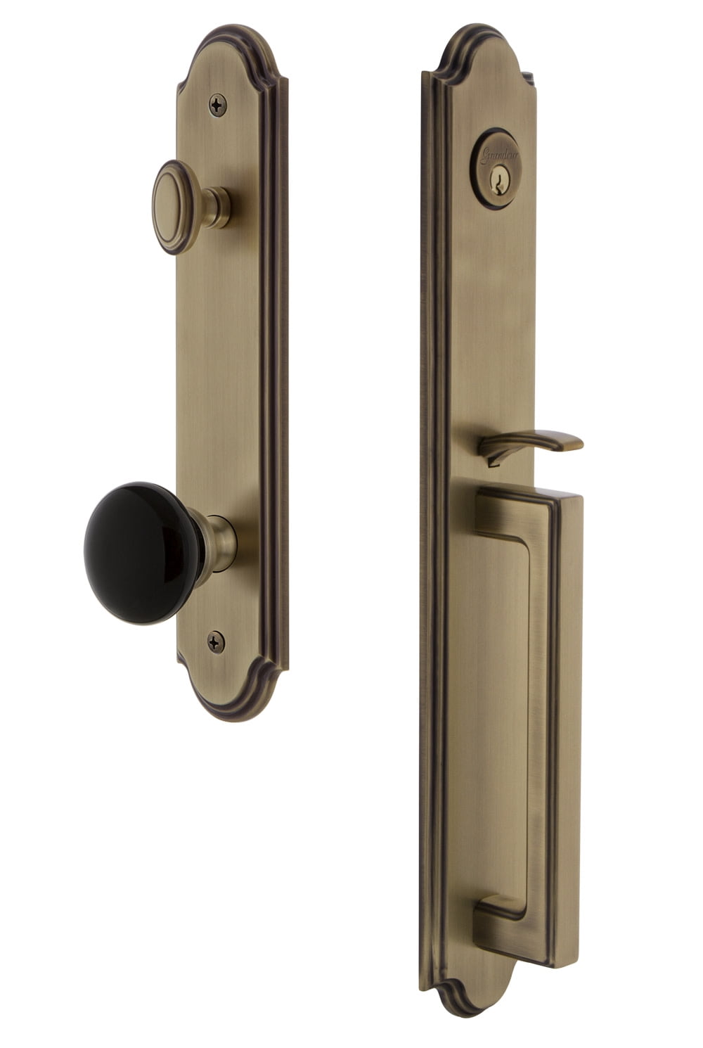 Grandeur Arc Dummy Handleset with D Grip and Coventry Knob - Walmart.com