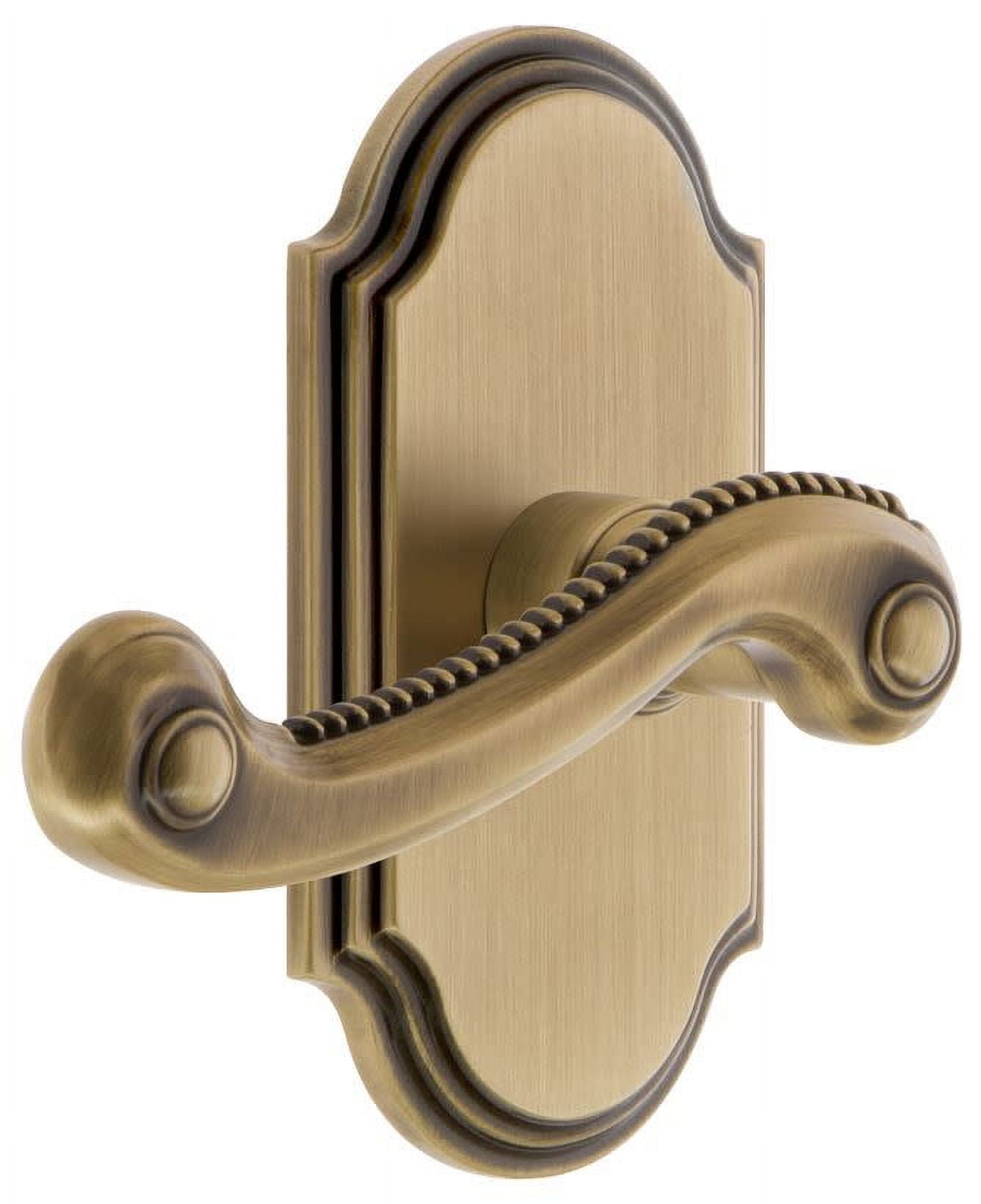 Grandeur 821140 Arc Solid Brass Dummy Door Lever Set - Brass - Walmart.com