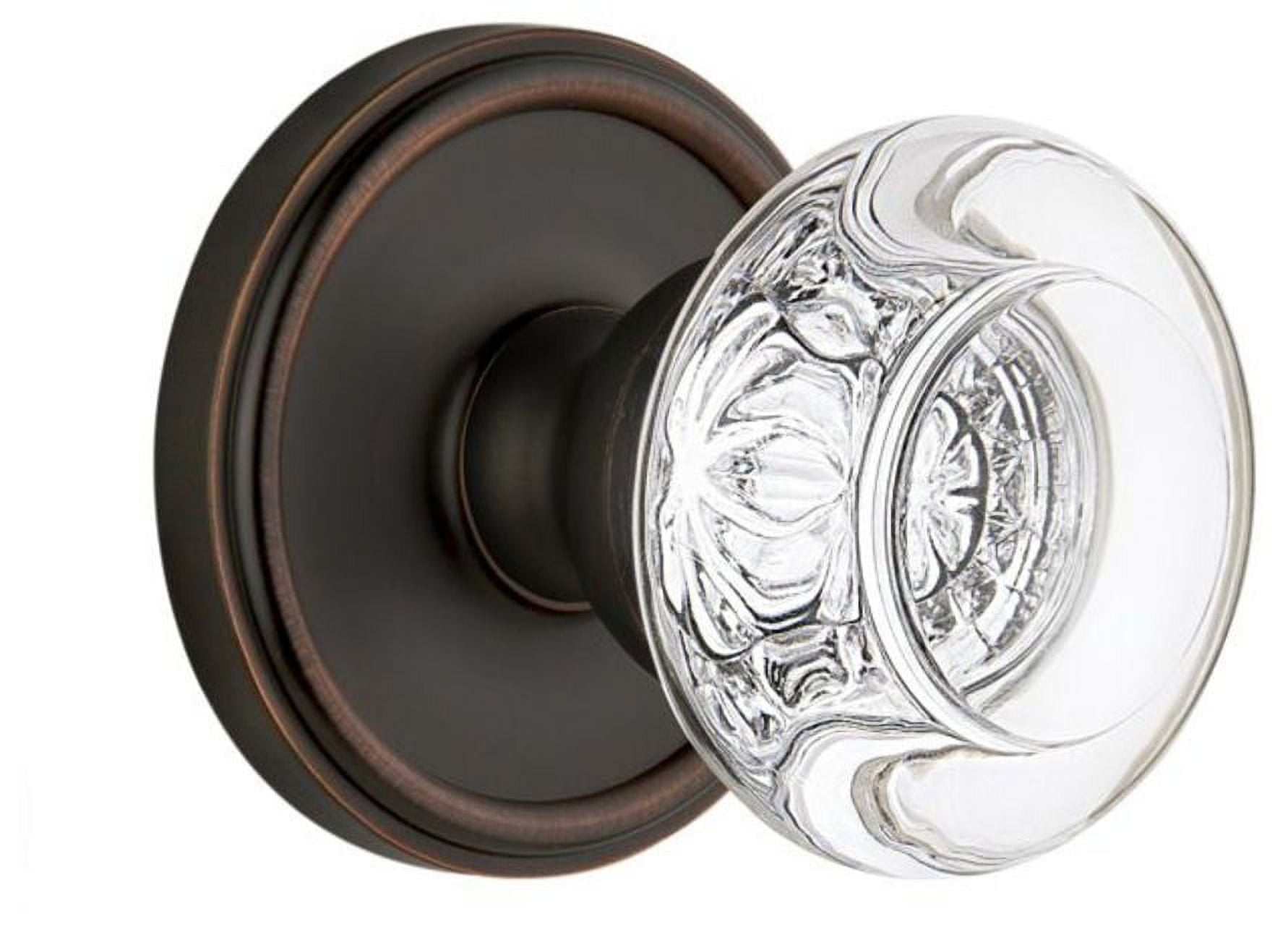 Grandeur Geobor_Psg_234 Georgetown Solid Brass Rose Passage Door Knob Set - Bronze - Walmart.com