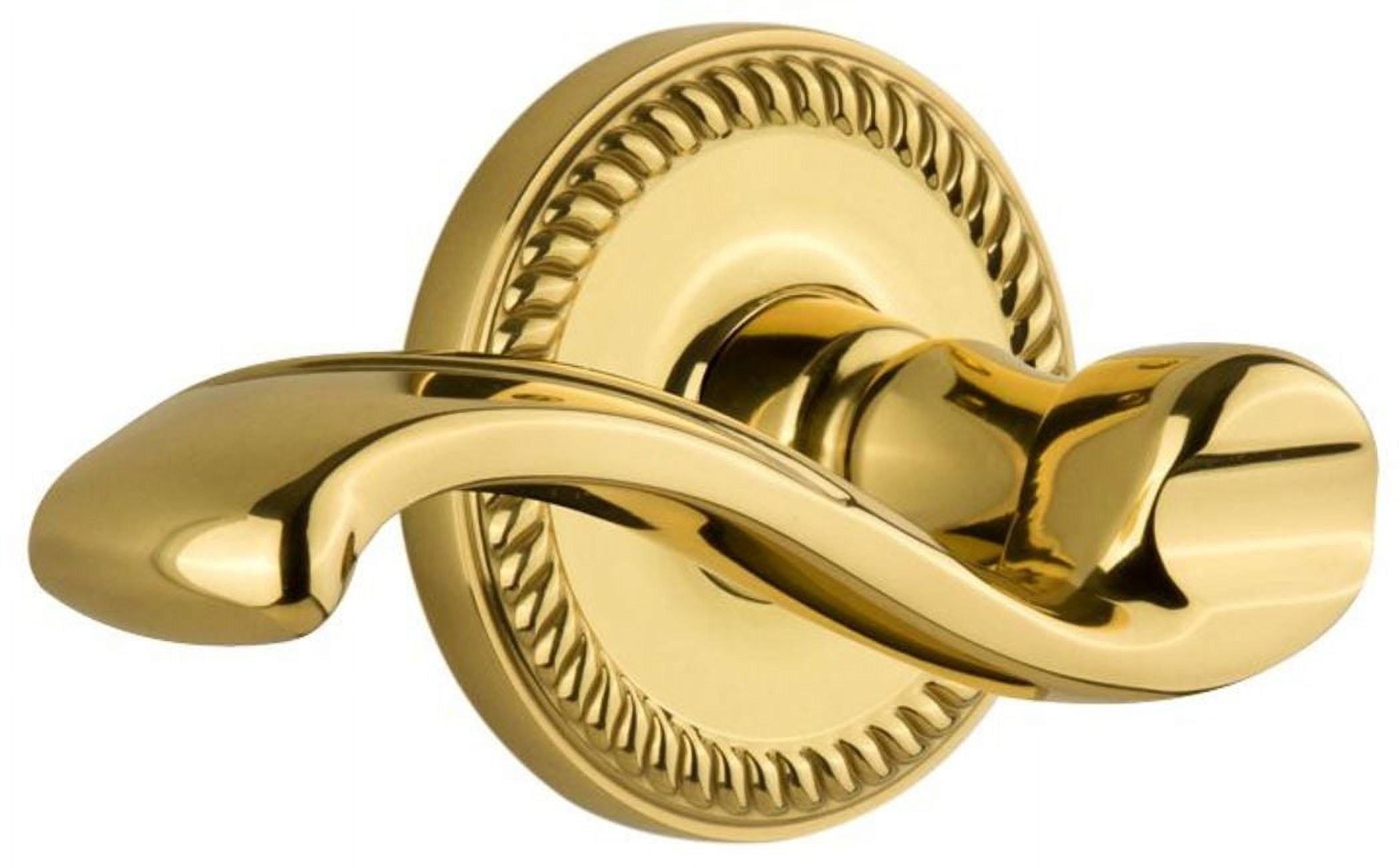 Grandeur Newprt_Sd_Na_Lh Newport Solid Brass Rose Left Handed Single ...