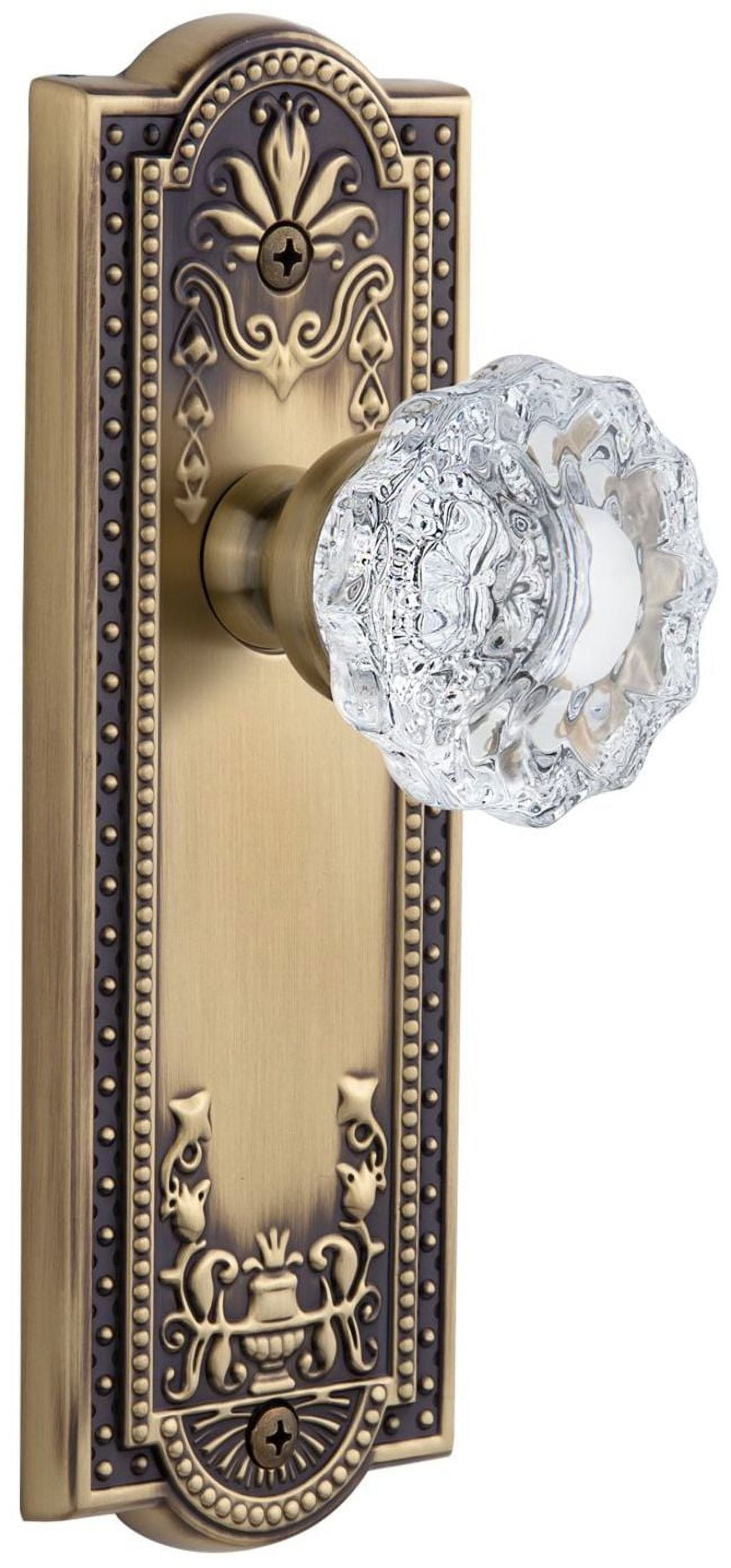 Grandeur Parver_Dd_Na Parthenon Solid Brass Rose Dummy Door Knob Set ...