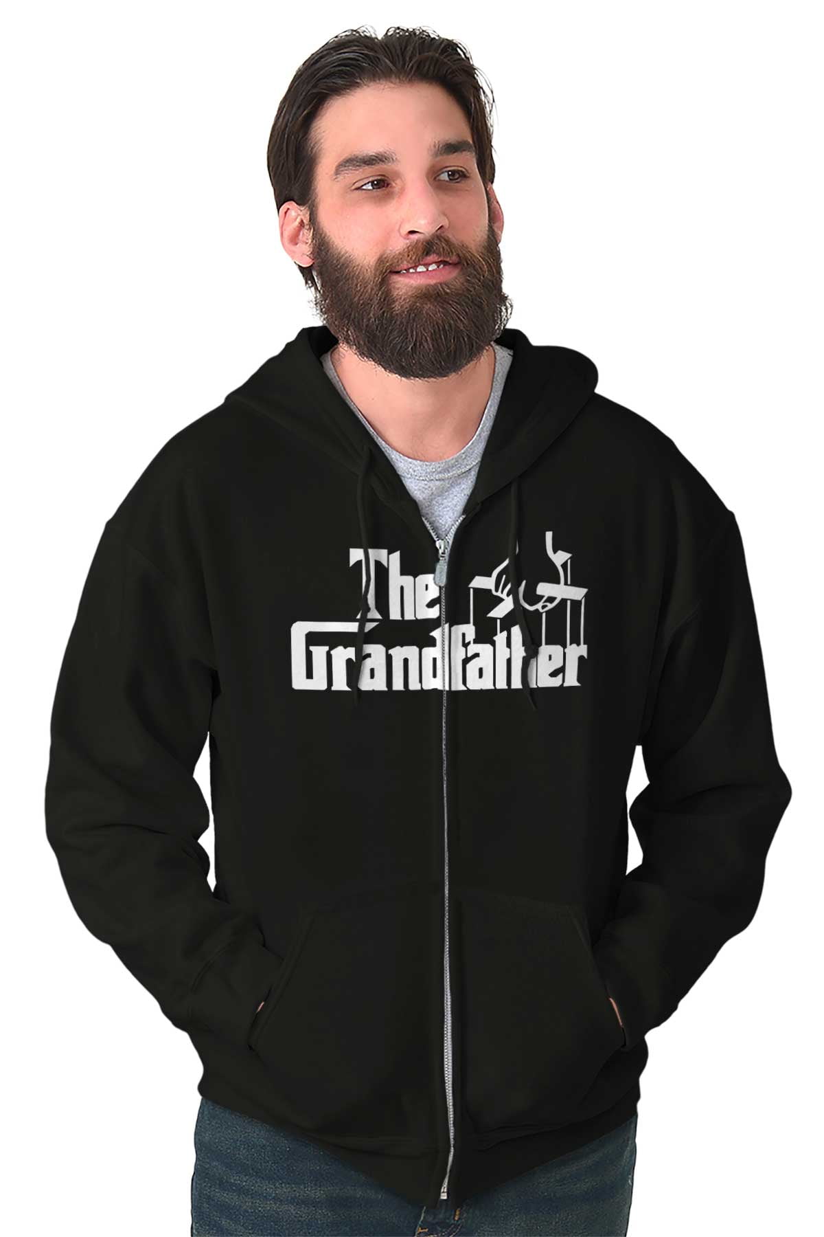 Grandfather Italian Mafia Puppet Zip Hoodie Sweatshirt Men Brisco ...