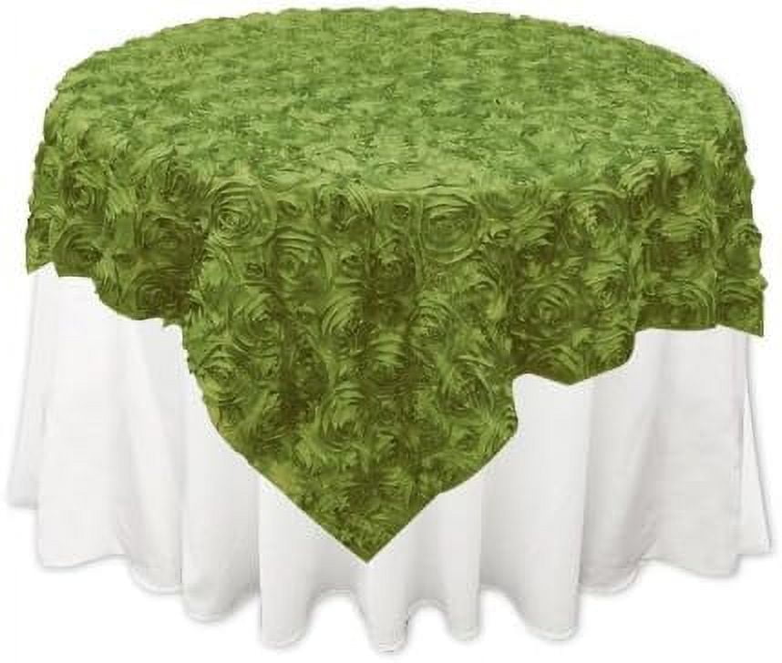 Grandiose Rose Design Rosette Table Overlay Table ver - Green (84X84 ...