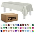 Grandipity Light Grey 72 Pack Premium Disposable Plastic Tablecloth 54 ...