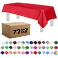 Grandipity Red 72 Pack Premium Disposable Plastic Tablecloth 54 Inch. x ...