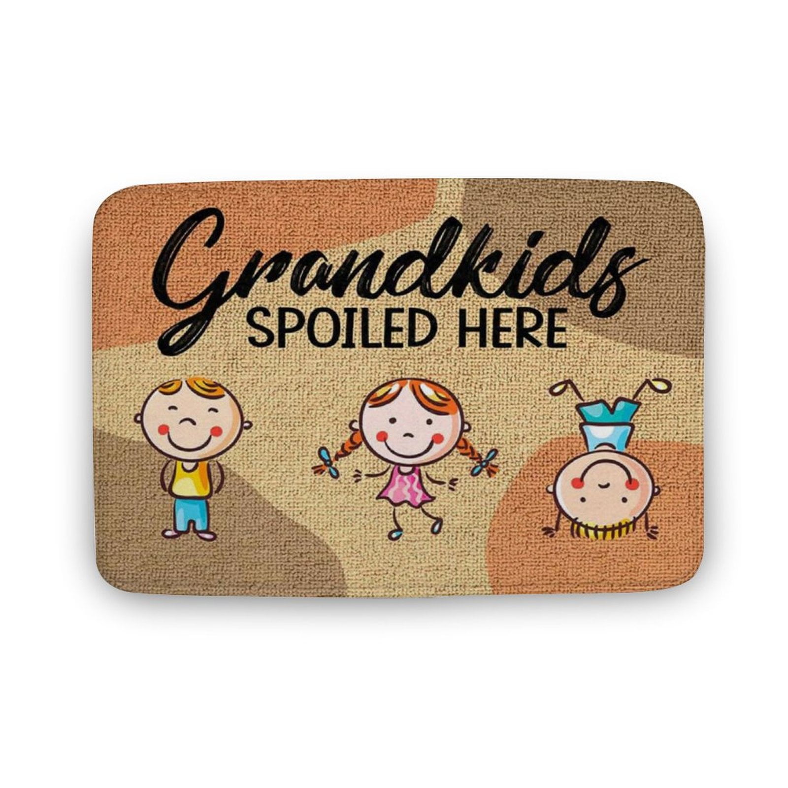 Grandkids Spoiled Here Decorative Mat, Grandkids Cartoon Characters ...