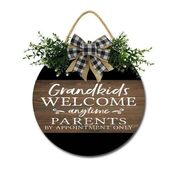 Eveokoki Happy Hanukkah Front Door Sign Funny Wreaths Hanging Wooden ...