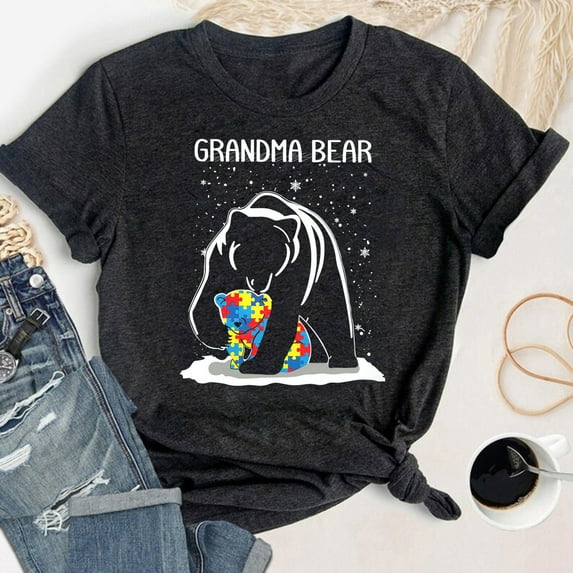 Grandma Bear Autism Awareness Shirt, Autism Awareness month, Autistic ...