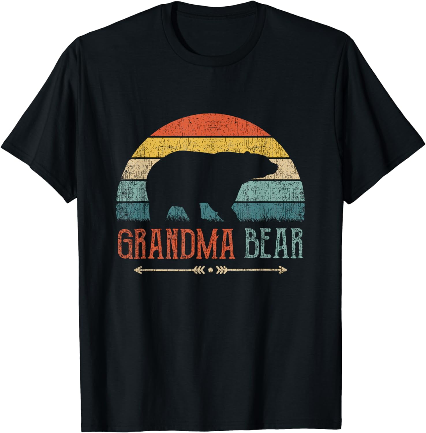 Grandma Bear T-Shirt Vintage Retro Granny Grandmother T-Shirt - Walmart.com
